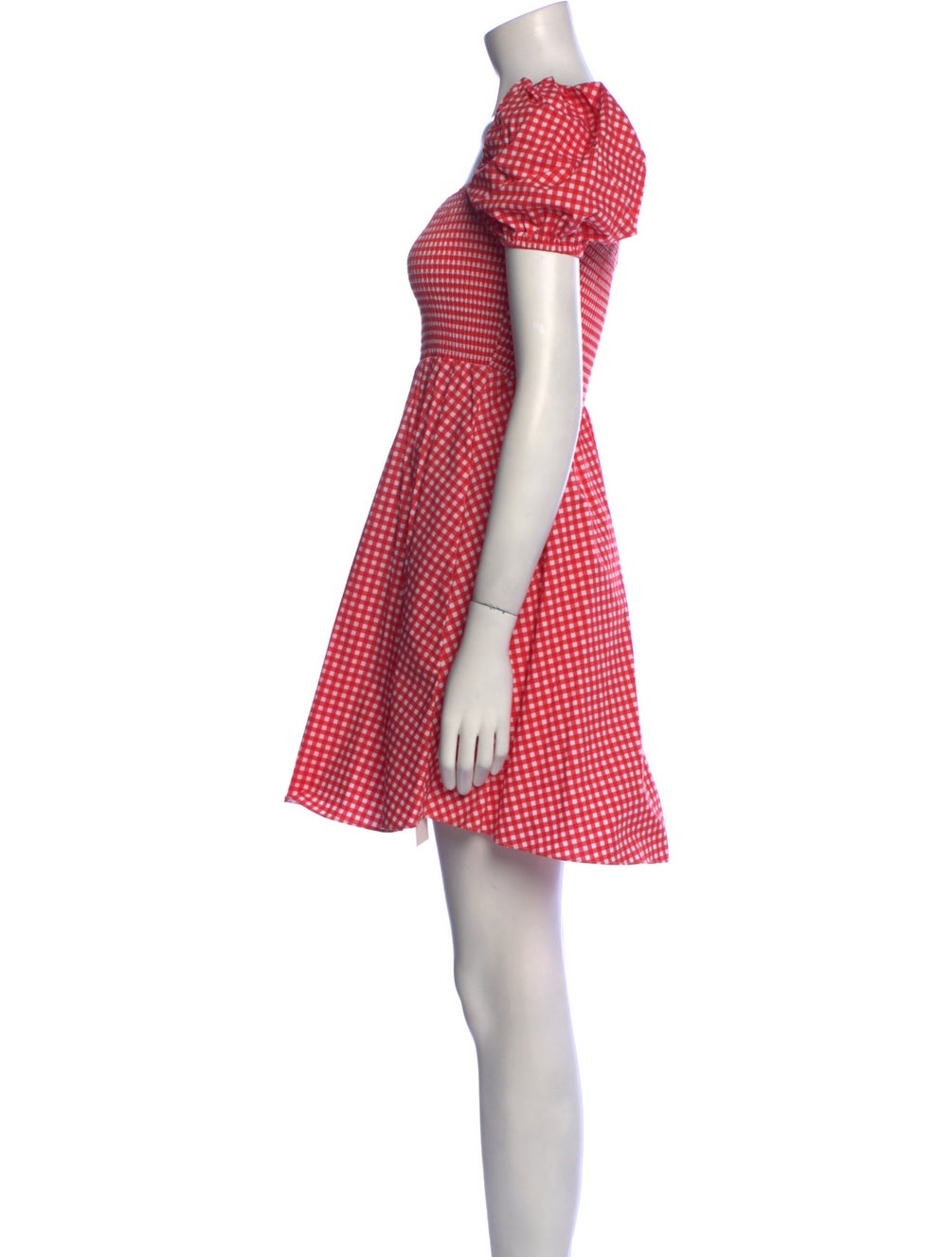 Caroline Constas Plaid Print Mini Dress - Red Dresses, Clothing ...