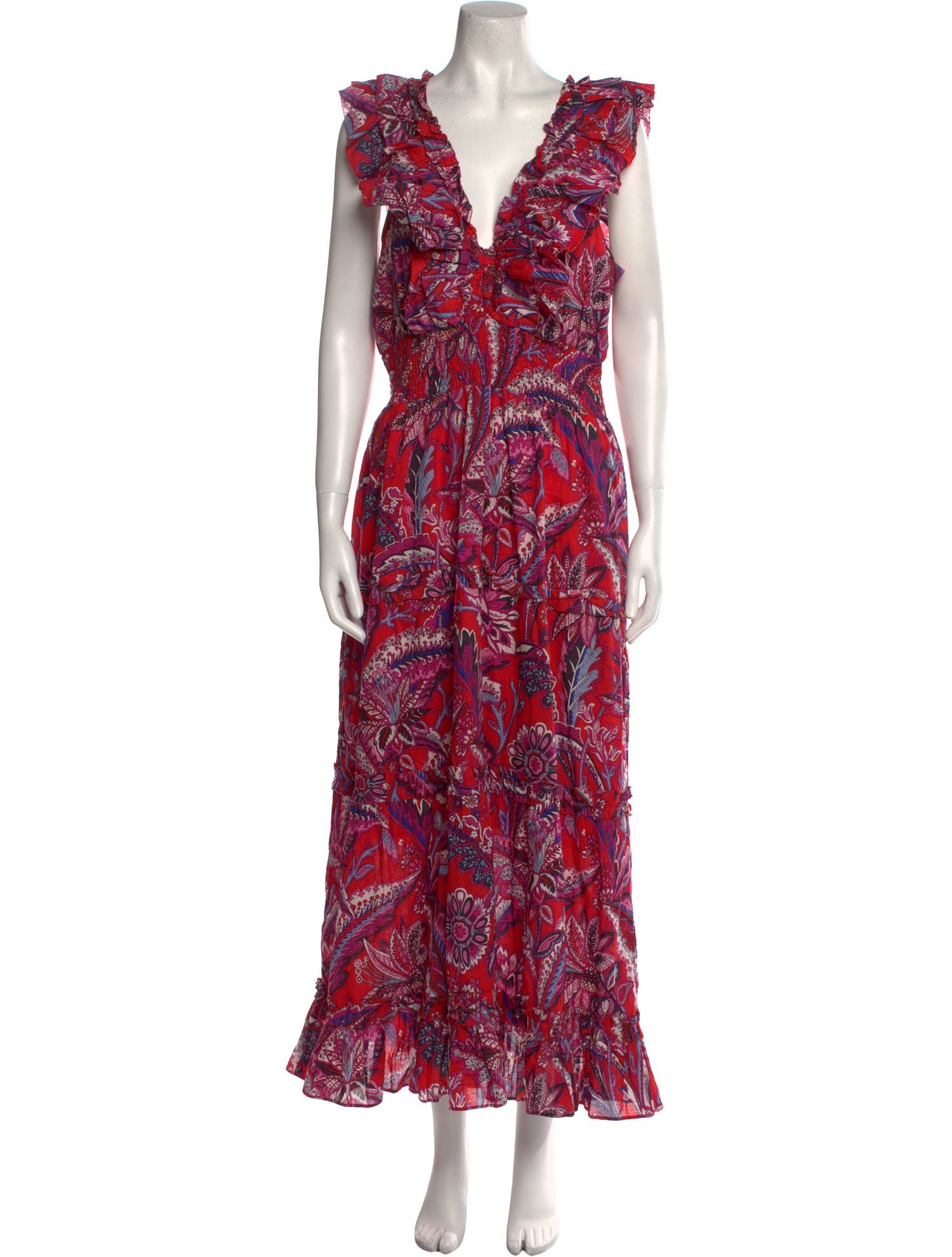 Caroline Constas Printed Long Dress - Red Dresses, Clothing ...