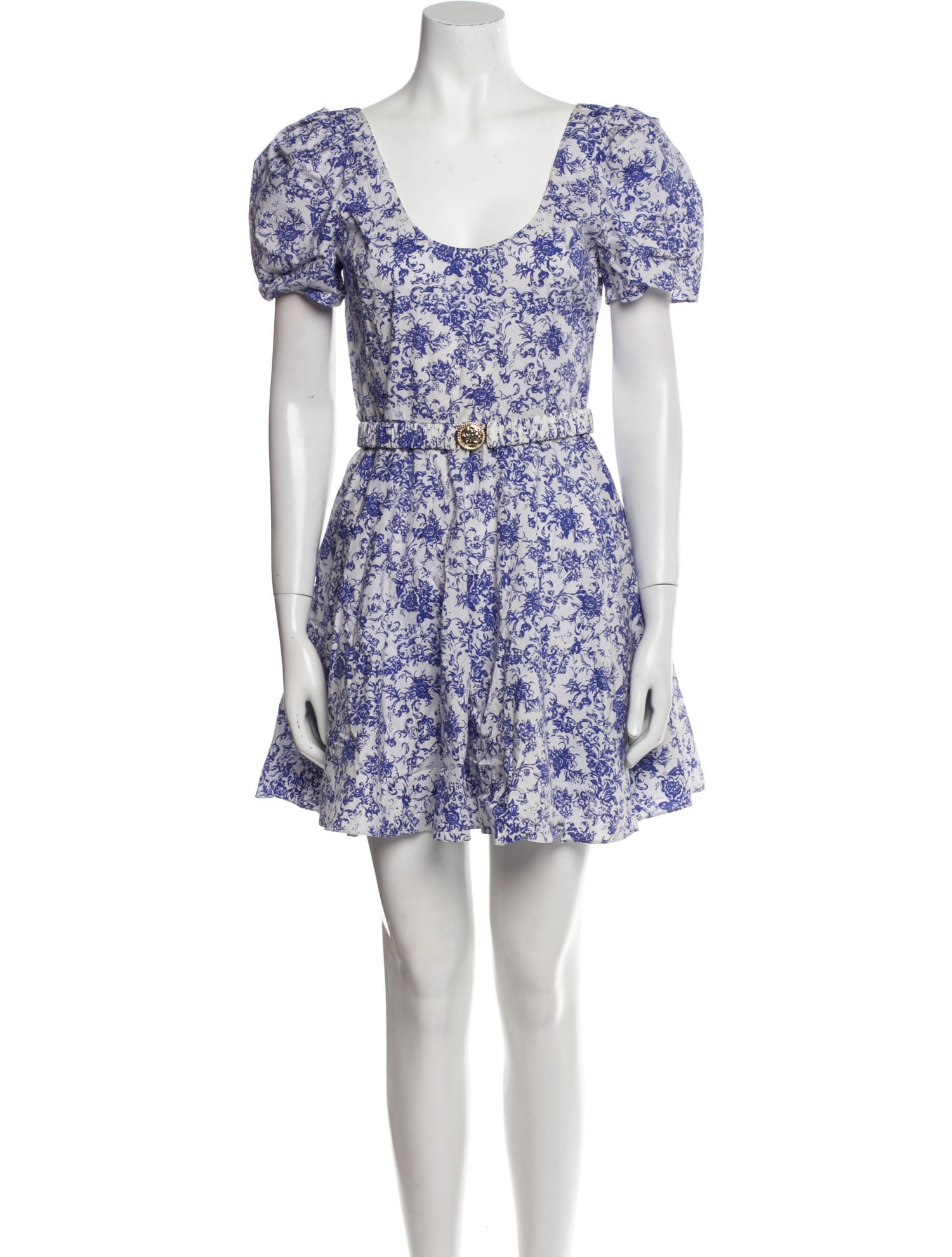 Caroline Constas Floral Print Mini Dress - Blue Dresses, Clothing - CARST40495 | The RealReal