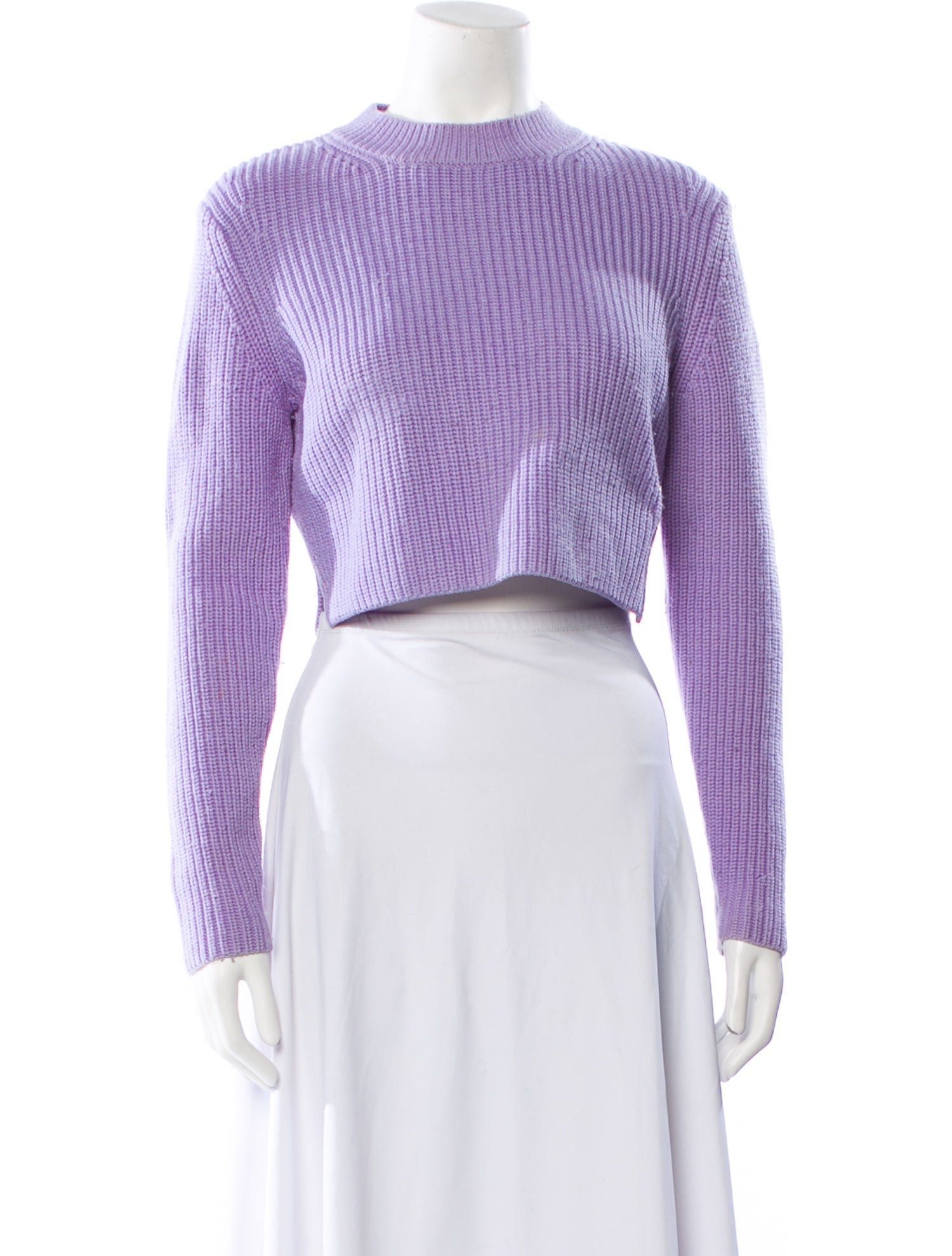 Carven Wool Mock Neck Sweater - Purple Knitwear, Clothing - CAV50975 ...