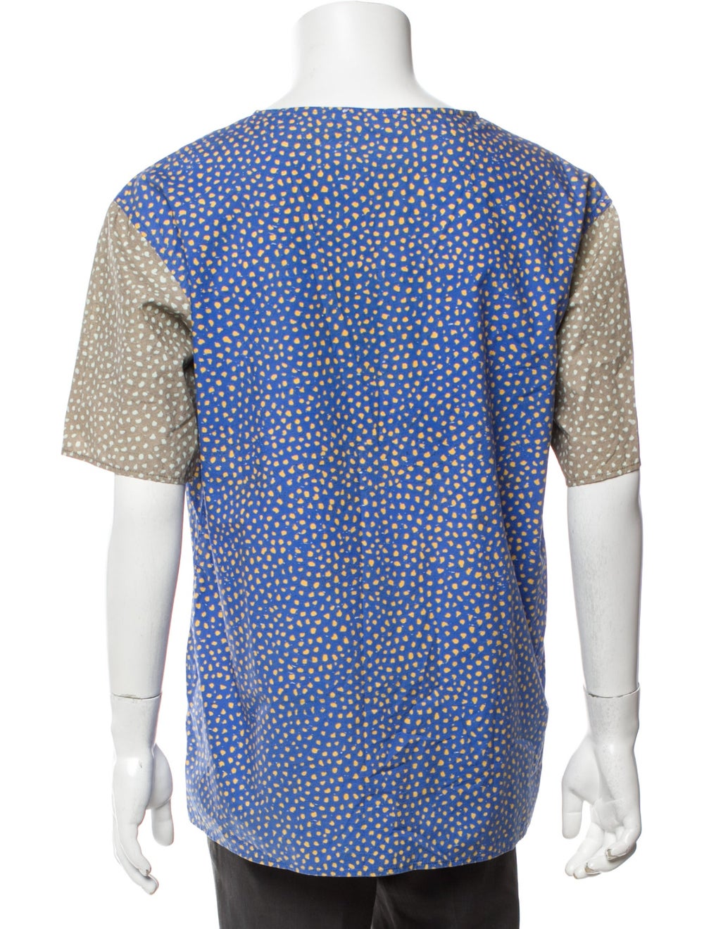 Carven Printed V-Neck Henley - Blue T-Shirts, Clothing - CAV52183 | The RealReal