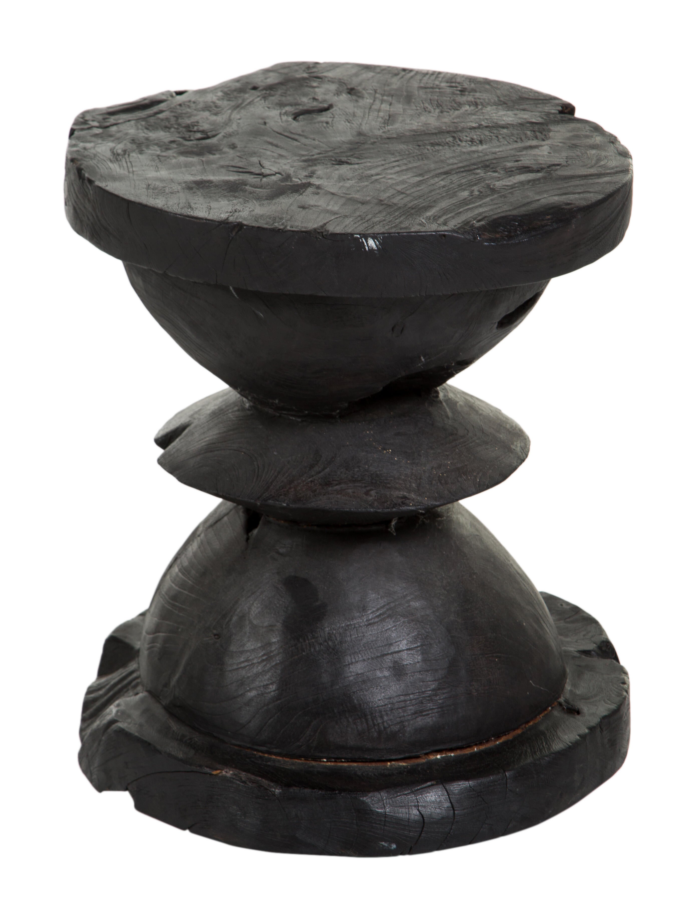 Curated by The RealReal Teak Chess Side Table - Black, 1 pieces Tables ...