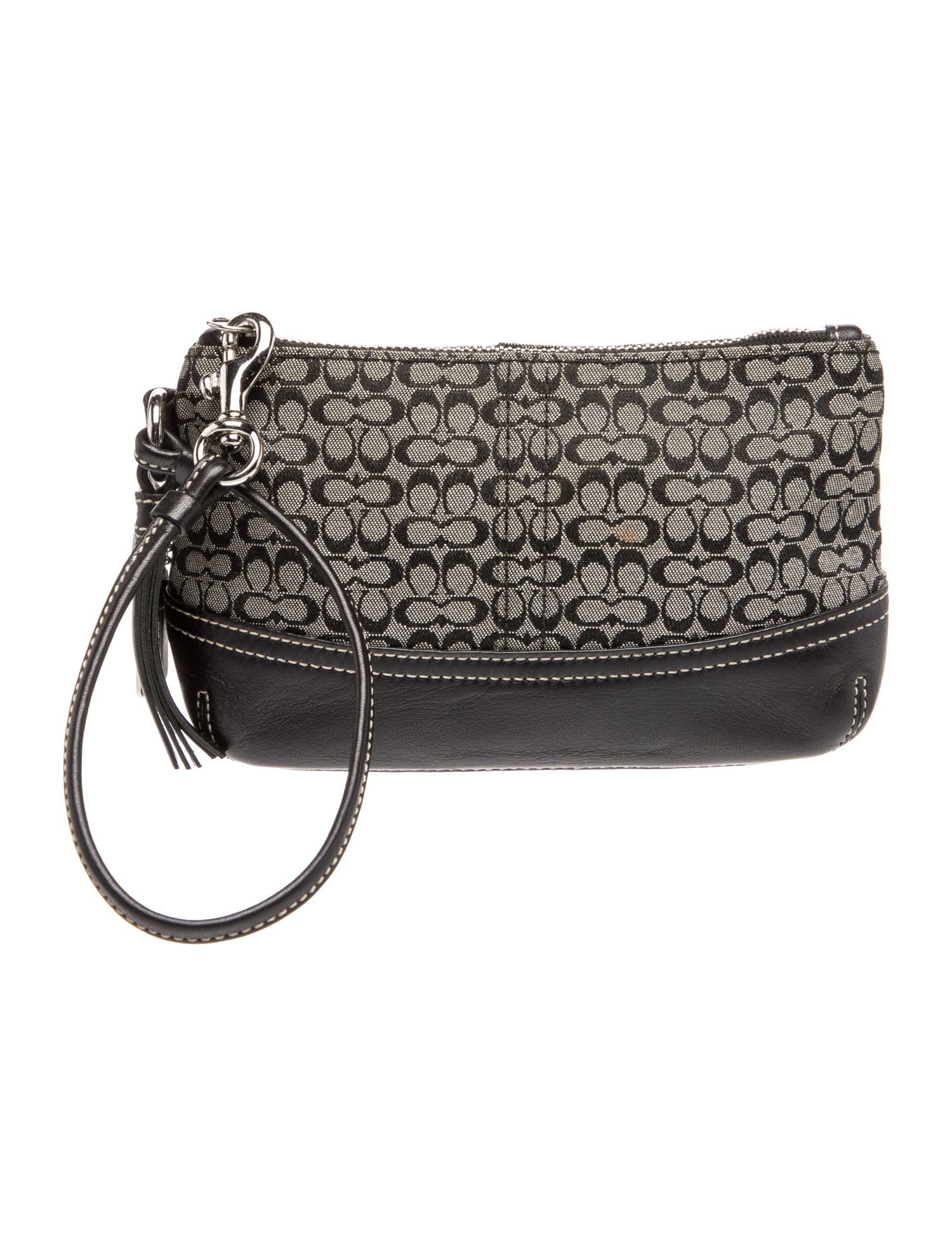 Coach Canvas Clutch - Grey Mini Bags, Handbags - CCH100006 | The RealReal