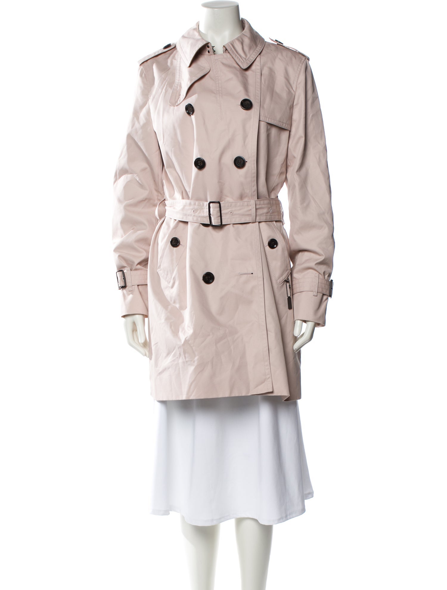 Coach Trench Coat - Pink Coats, Clothing - CCH100992 | The RealReal