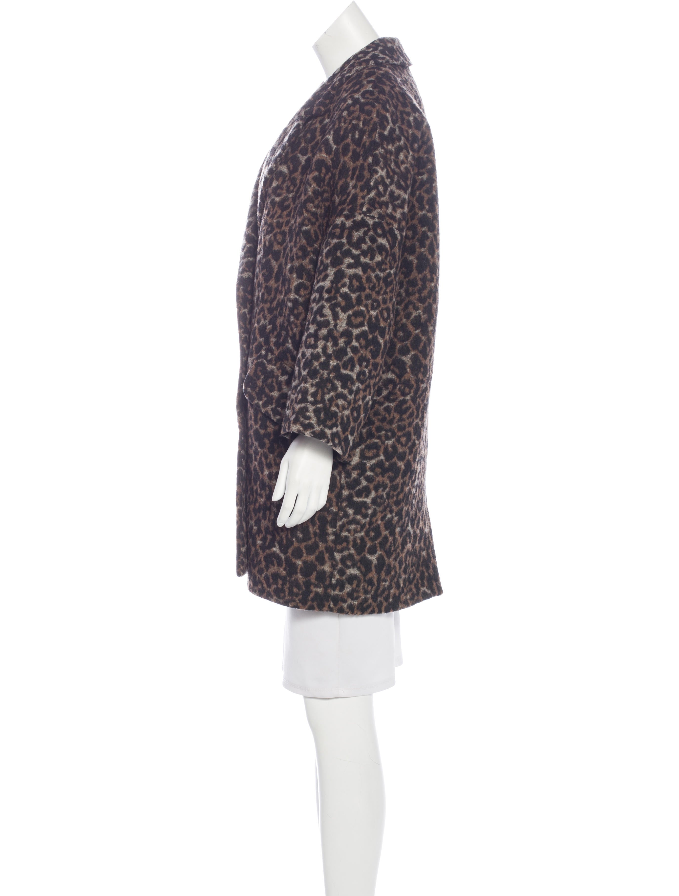 Coach Double-Breasted Leopard Print Coat w/ Tags - Brown Coats ...