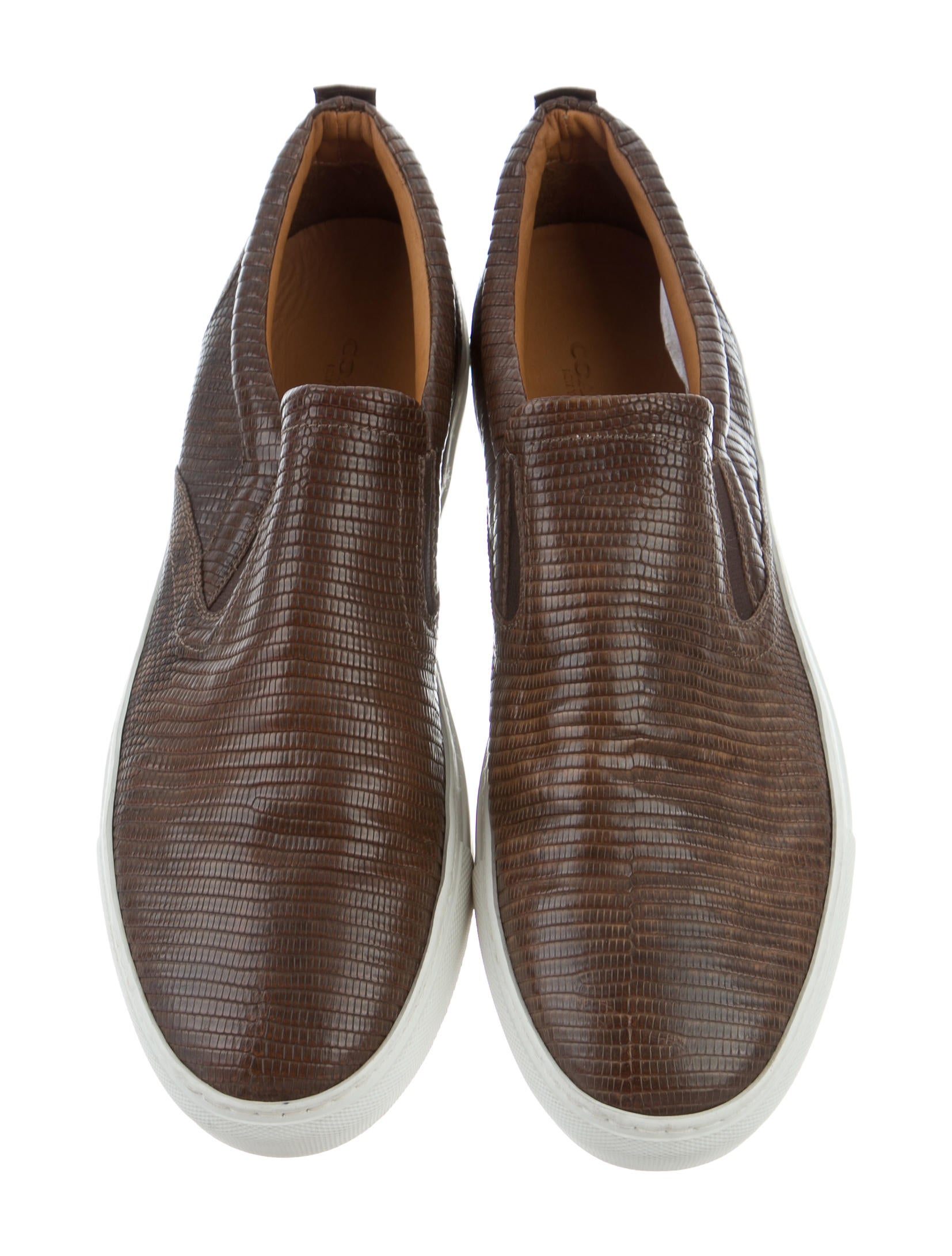 Coach Nathaniel Lizard Slip-On Sneakers - Shoes - CCH20854 | The RealReal