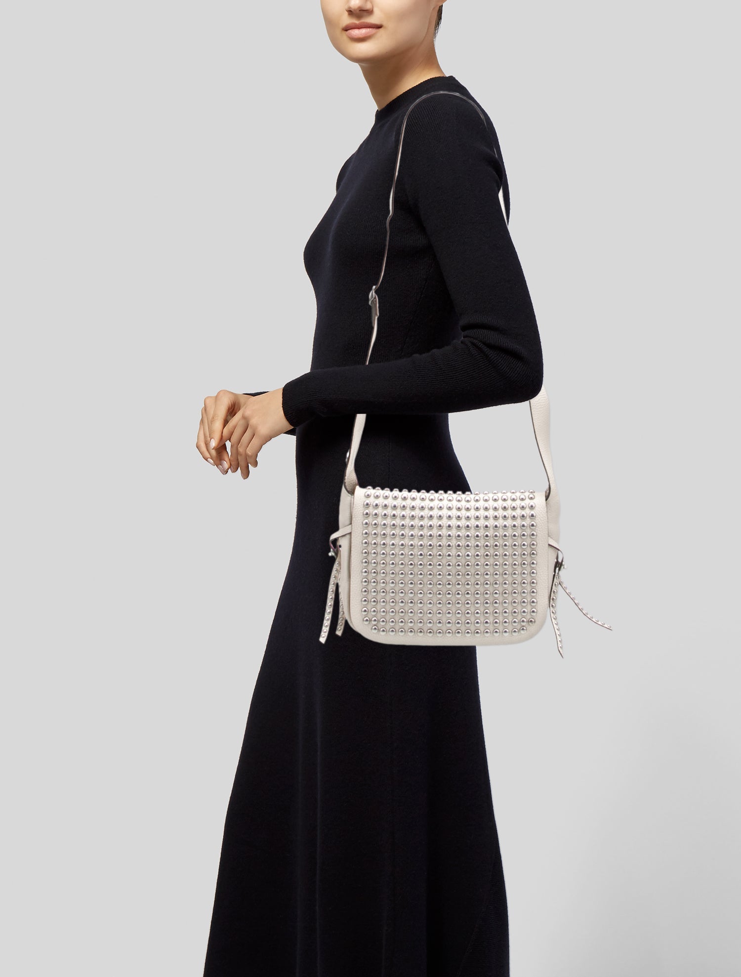 Coach Studded Leather Crossbody Bag - Neutrals Crossbody Bags, Handbags ...