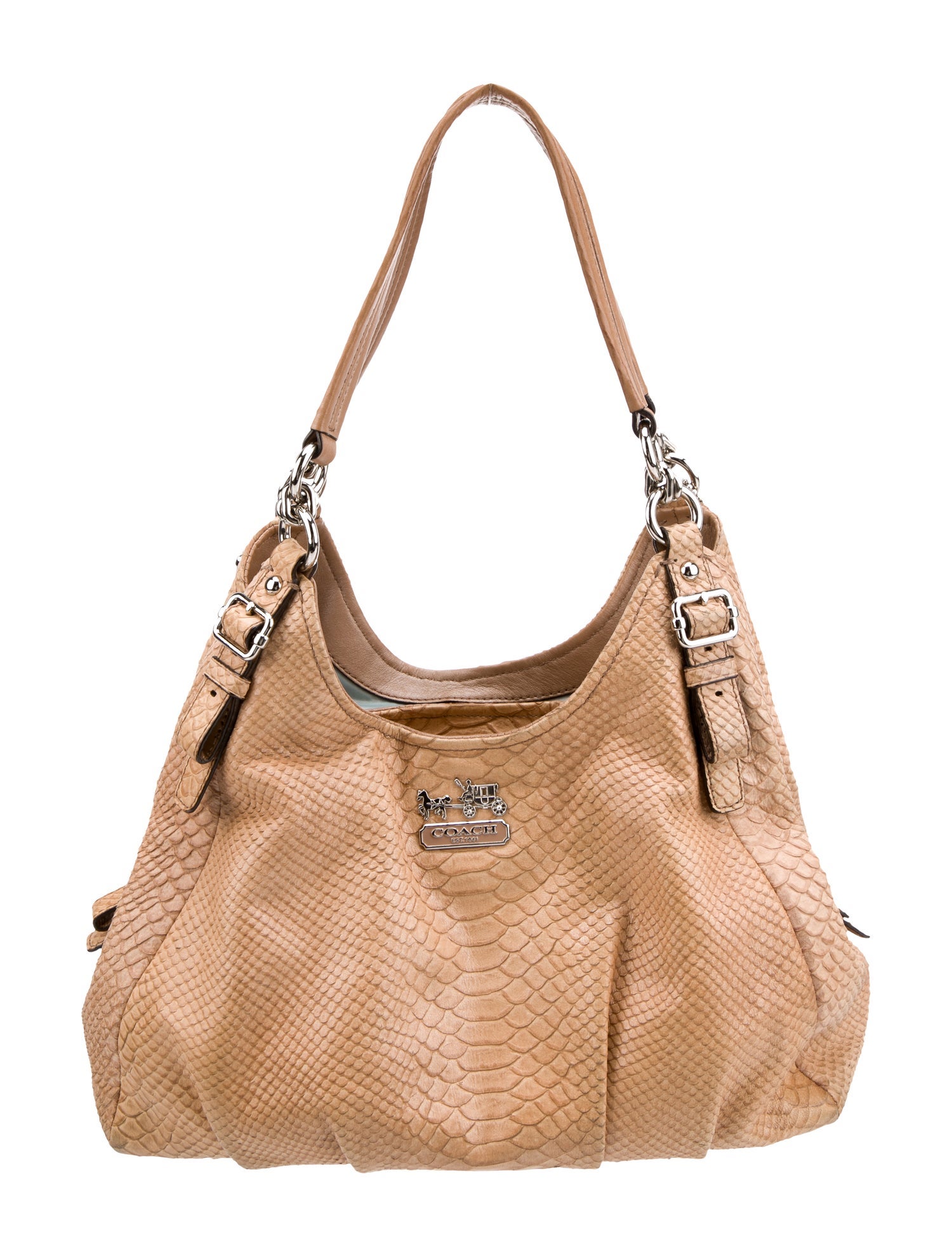 Coach Snakeskin Shoulder Bag - Neutrals Shoulder Bags, Handbags ...