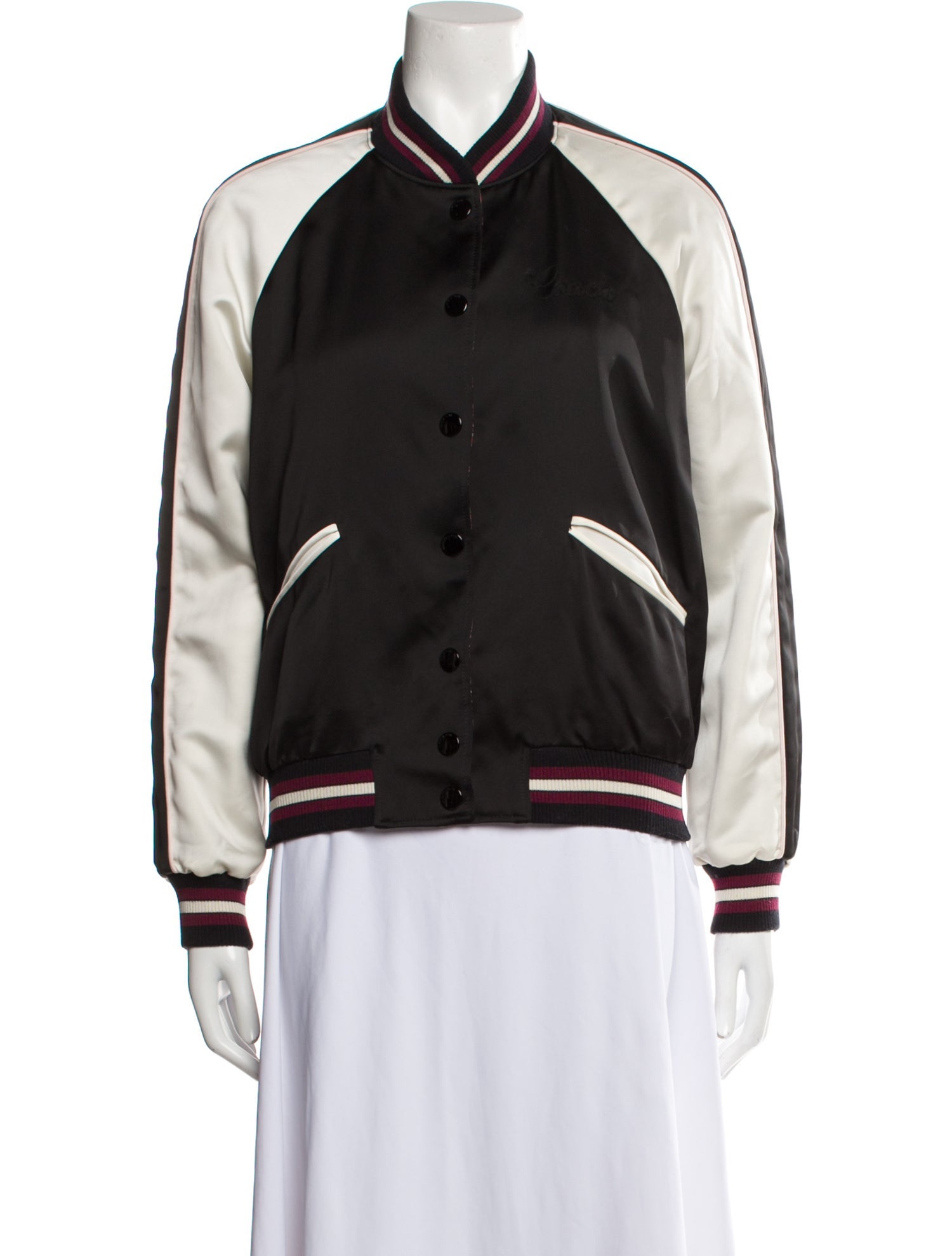 Coach Colorblock Pattern Bomber Jacket - Black Jackets, Clothing ...