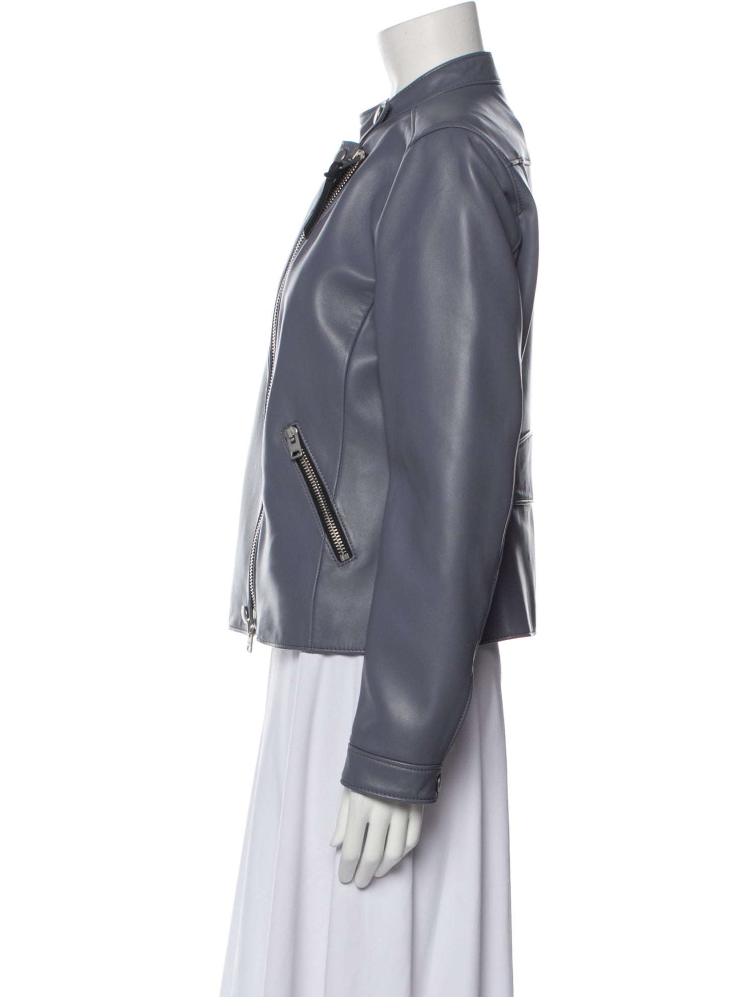 Coach Leather Biker Jacket w/ Tags - Blue Jackets, Clothing - CCH47281 ...