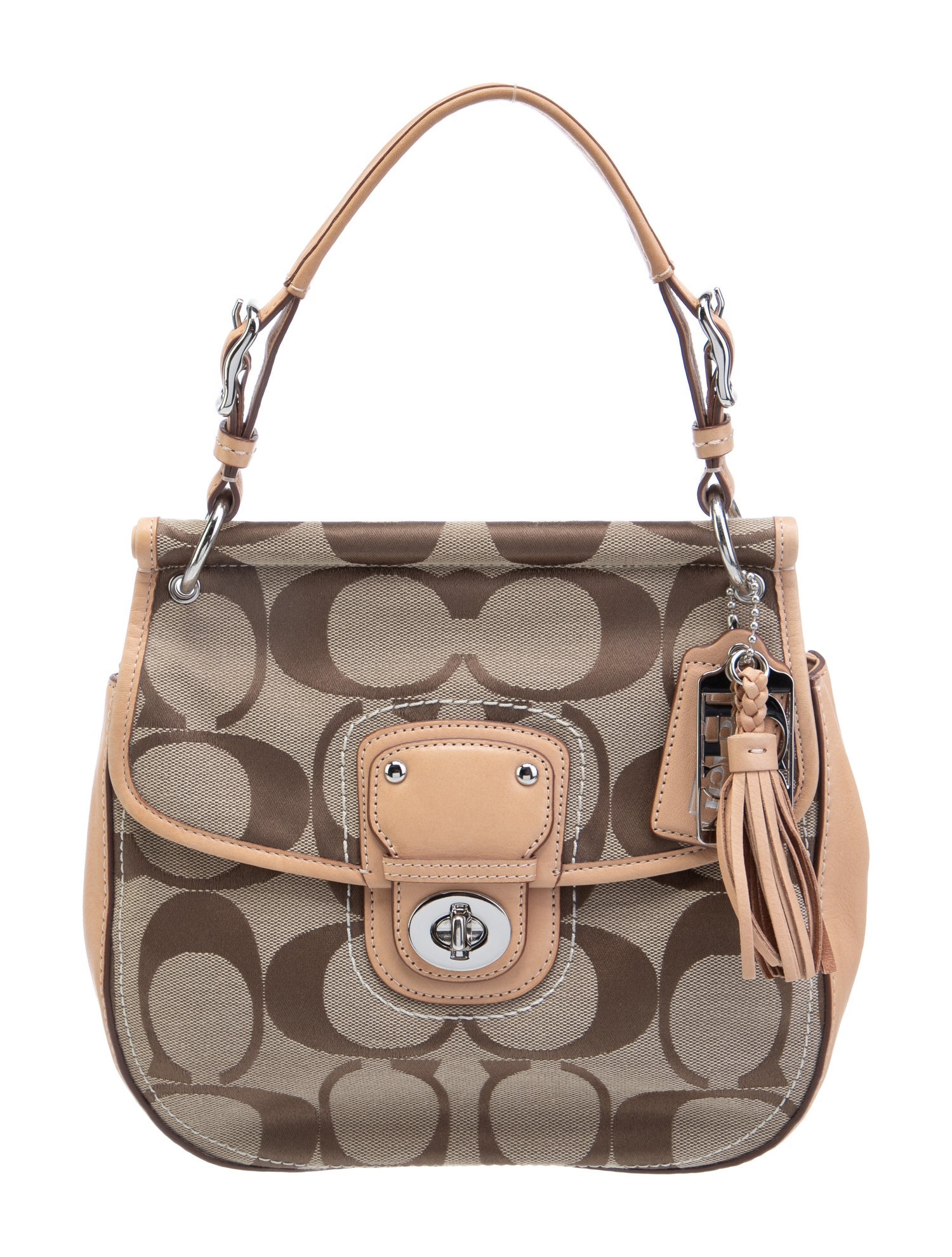 Coach Logo Canvas Handle Bag - Brown Handle Bags, Handbags - CCH48961 ...