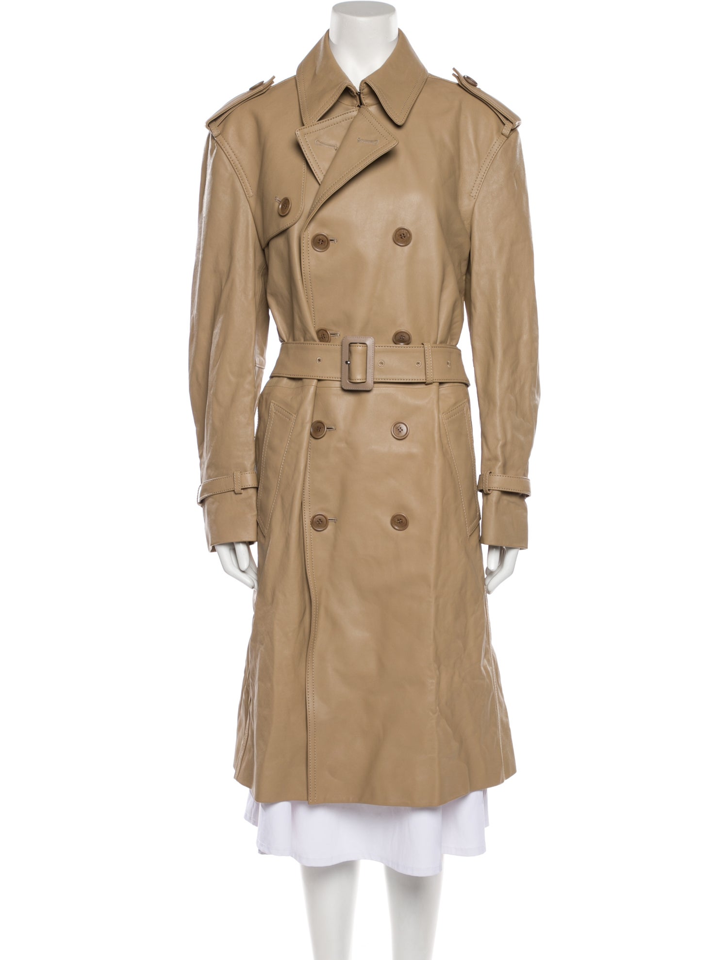 Coach Leather Trench Coat w/ Tags - Neutrals Coats, Clothing - CCH49006 ...