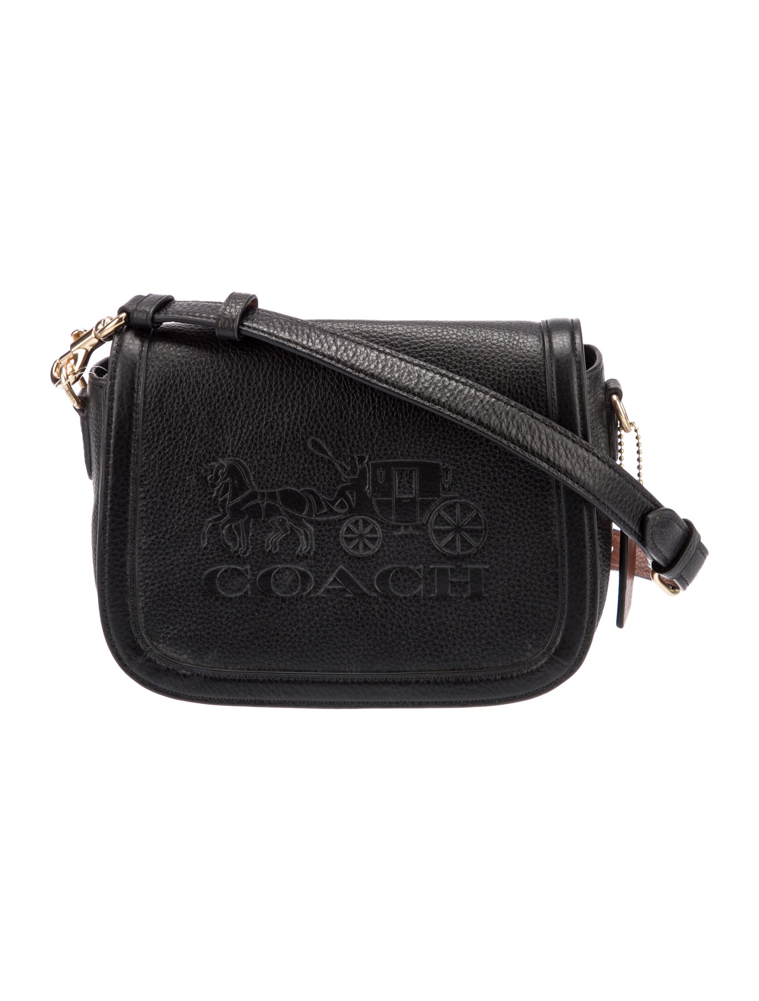 Coach Leather Logo Bag - Black Crossbody Bags, Handbags - CCH49197 ...