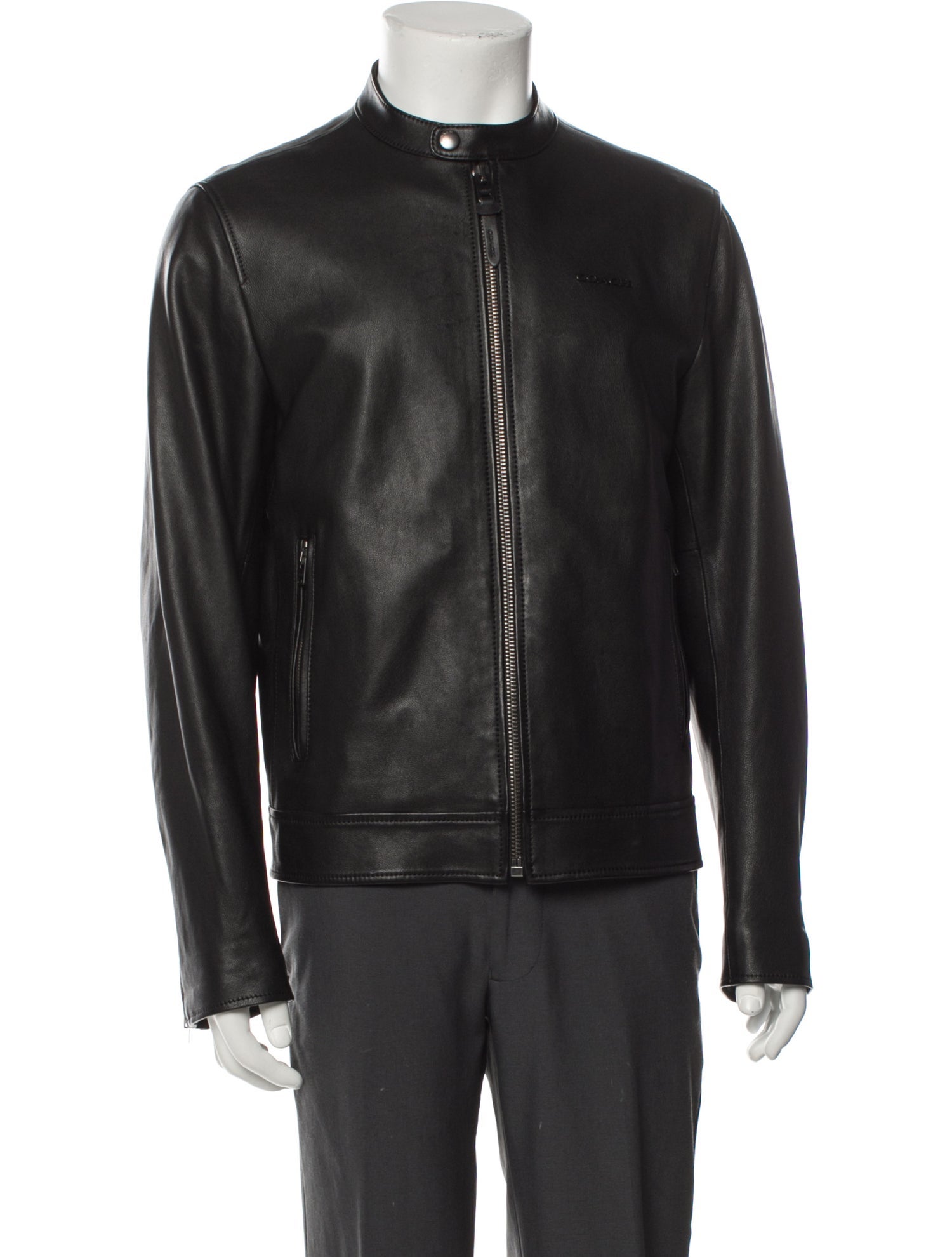 Coach Leather Moto Jacket - Black Outerwear, Clothing - CCH49496 | The ...