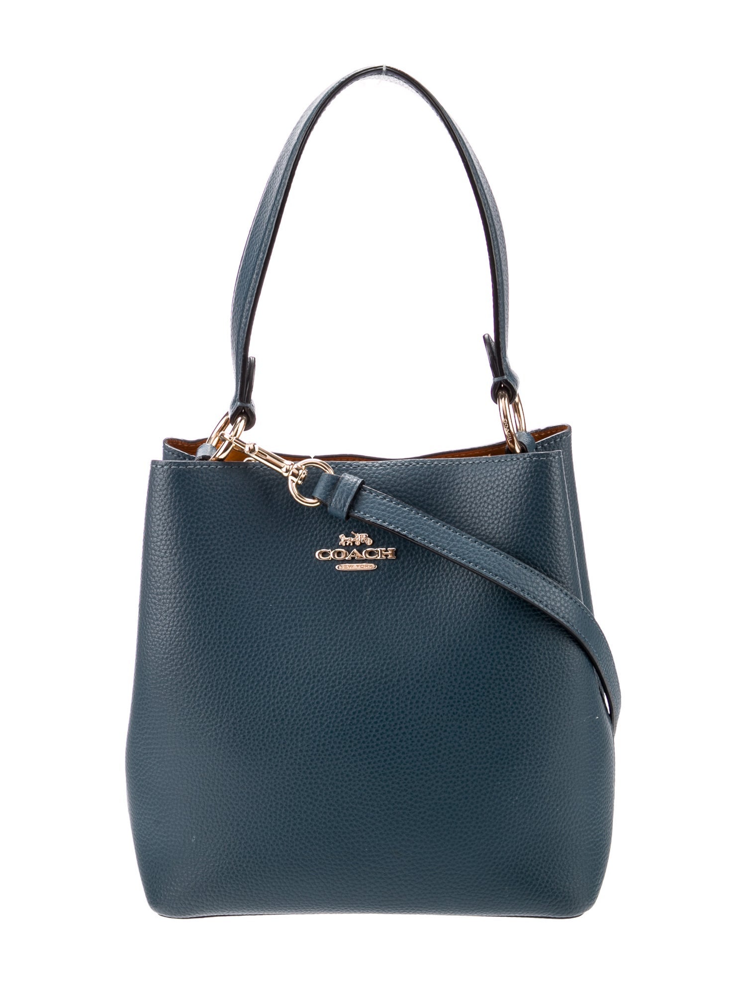 Coach Leather Bucket Bag - Blue Shoulder Bags, Handbags - CCH49554 ...