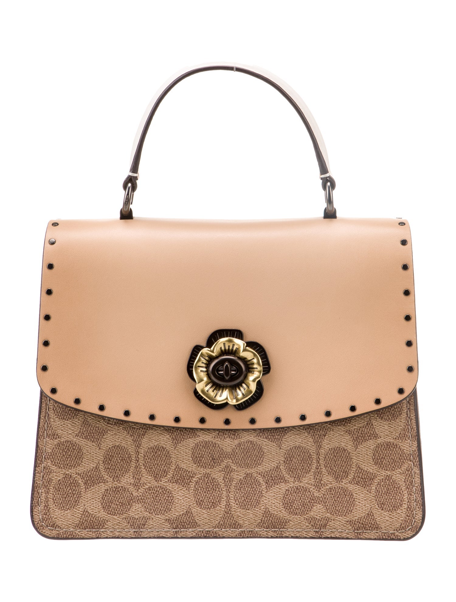 Coach Parker Top Handle Leather Handle Boy - Neutrals Handle Bags ...