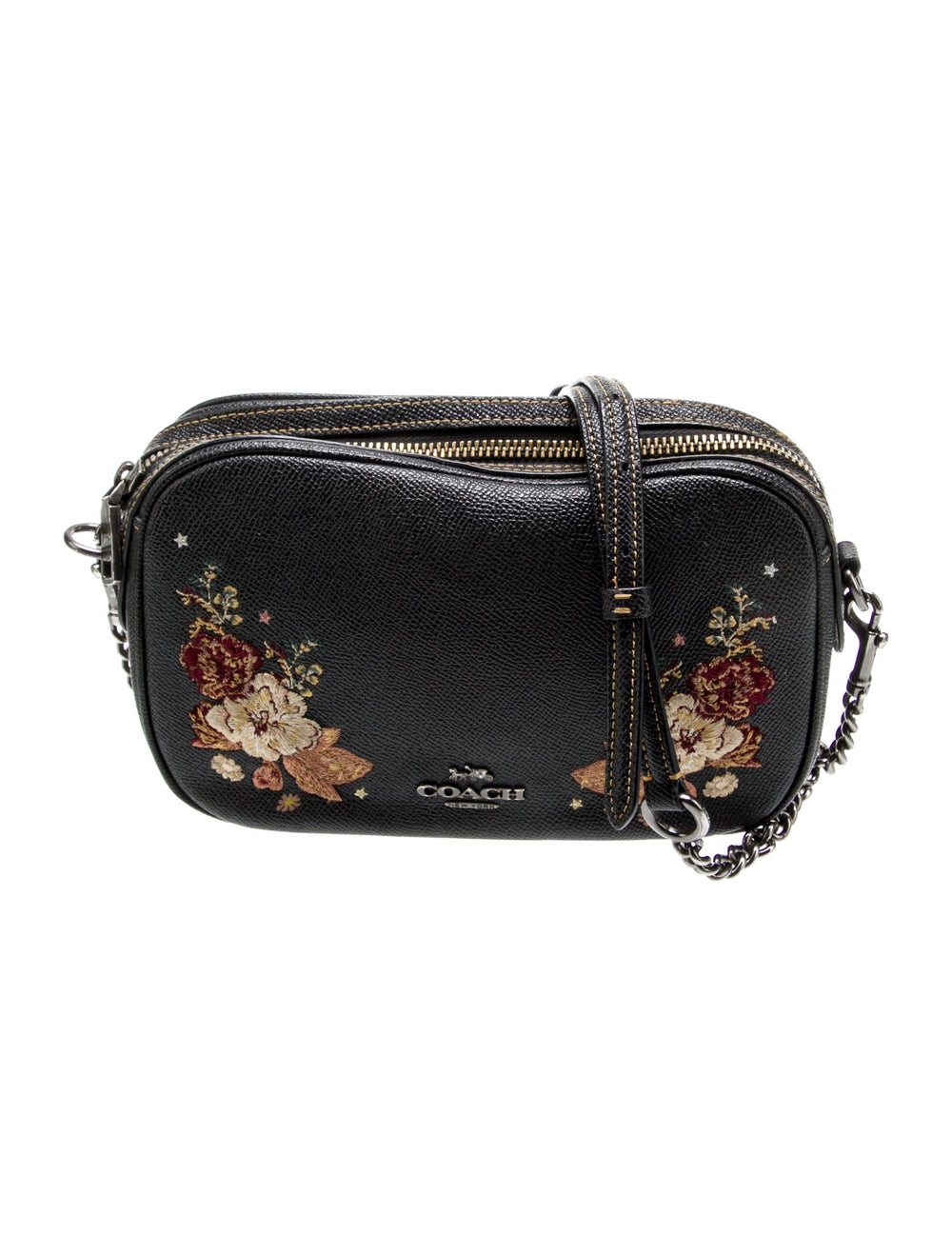 Coach Chain-Link Leather Crossbody Bag - Black Crossbody Bags, Handbags ...