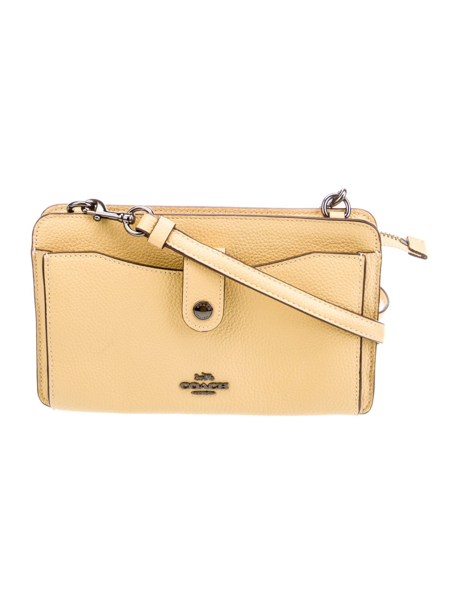 Coach Leather Crossbody Bag - Yellow Crossbody Bags, Handbags ...