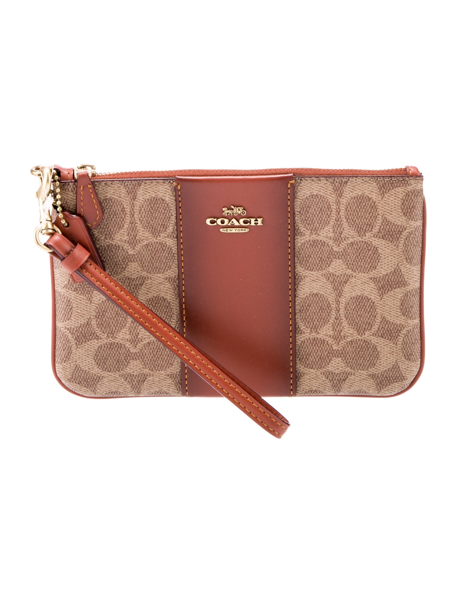 Coach Coated Canvas Leather-Trimmed Clutch - Neutrals Clutches ...