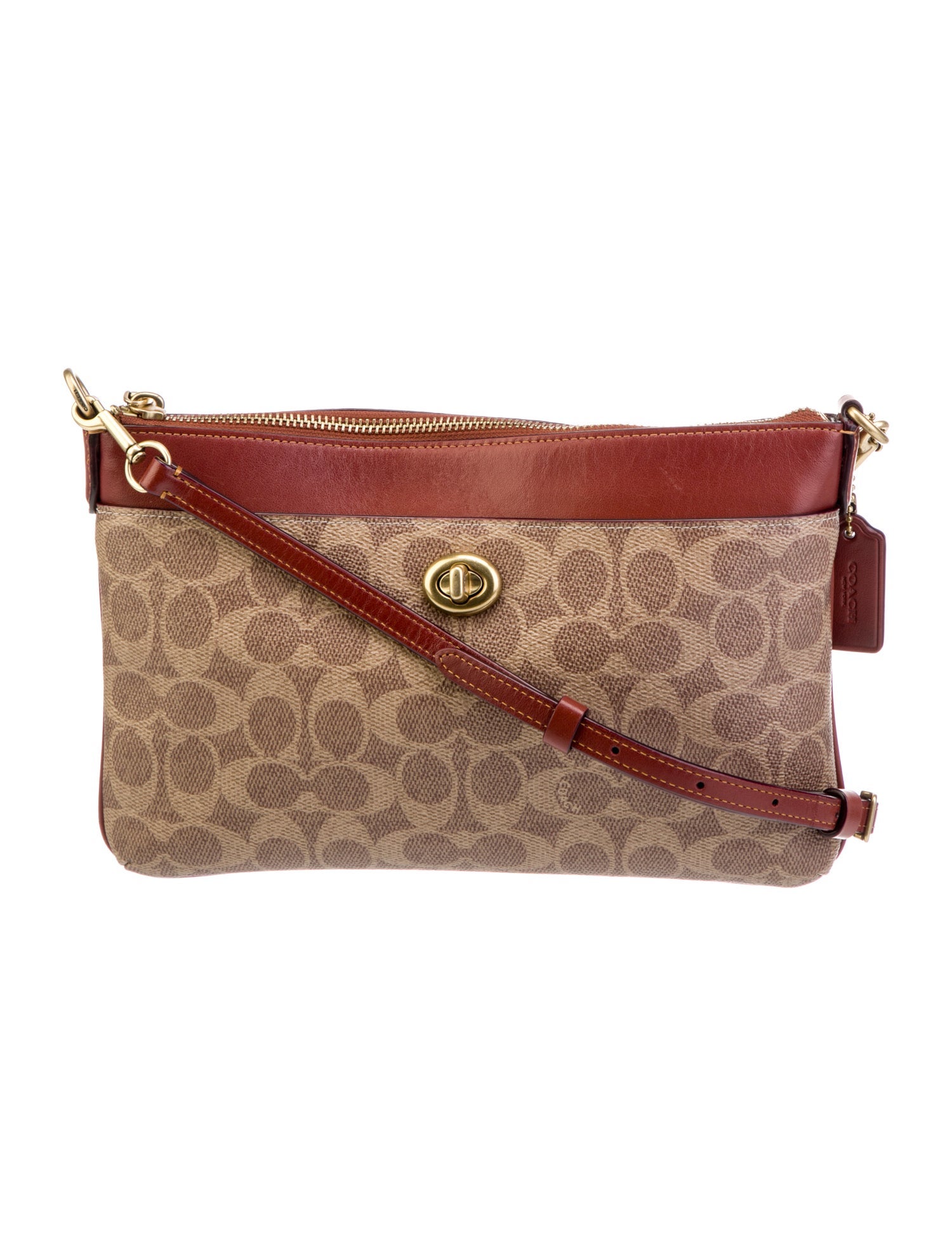 Coach Leather-Trimmed Coated Canvas Crossbody Bag - Neutrals Crossbody ...