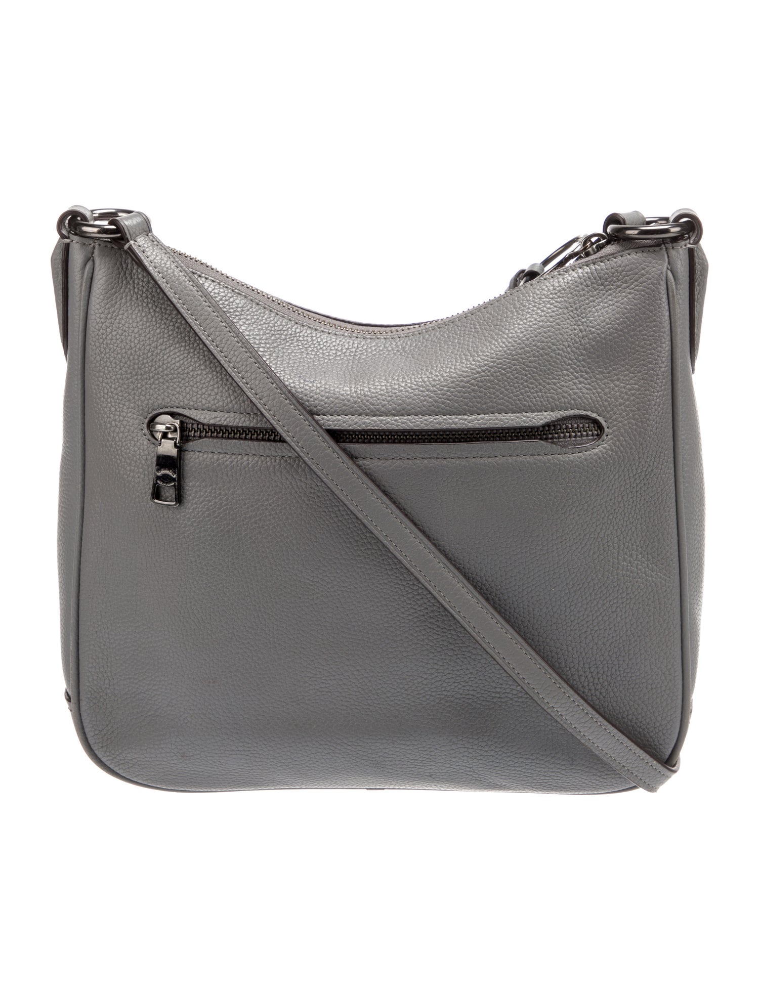Coach Solid Leather Crossbody Bag - Grey Crossbody Bags, Handbags ...