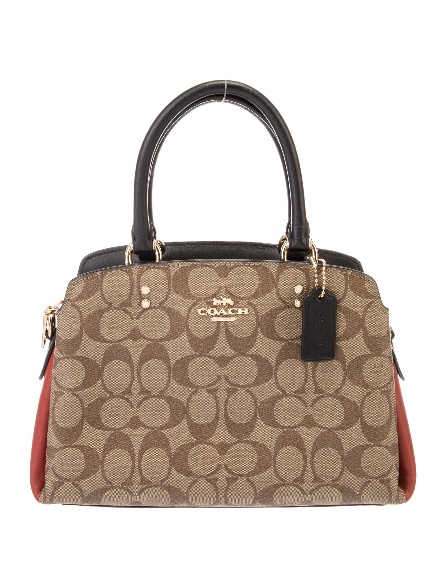 Coach C logo Emblem Handle Bag - Neutrals Handle Bags, Handbags ...