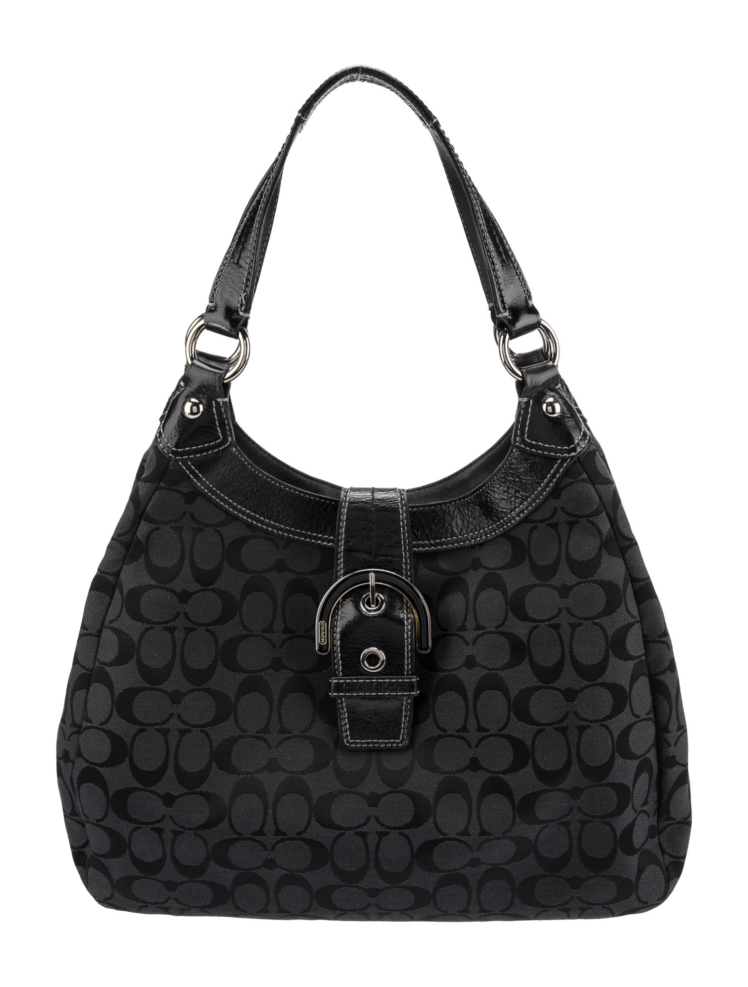 Coach Canvas Shoulder Bag - Black Shoulder Bags, Handbags - CCH51333 ...