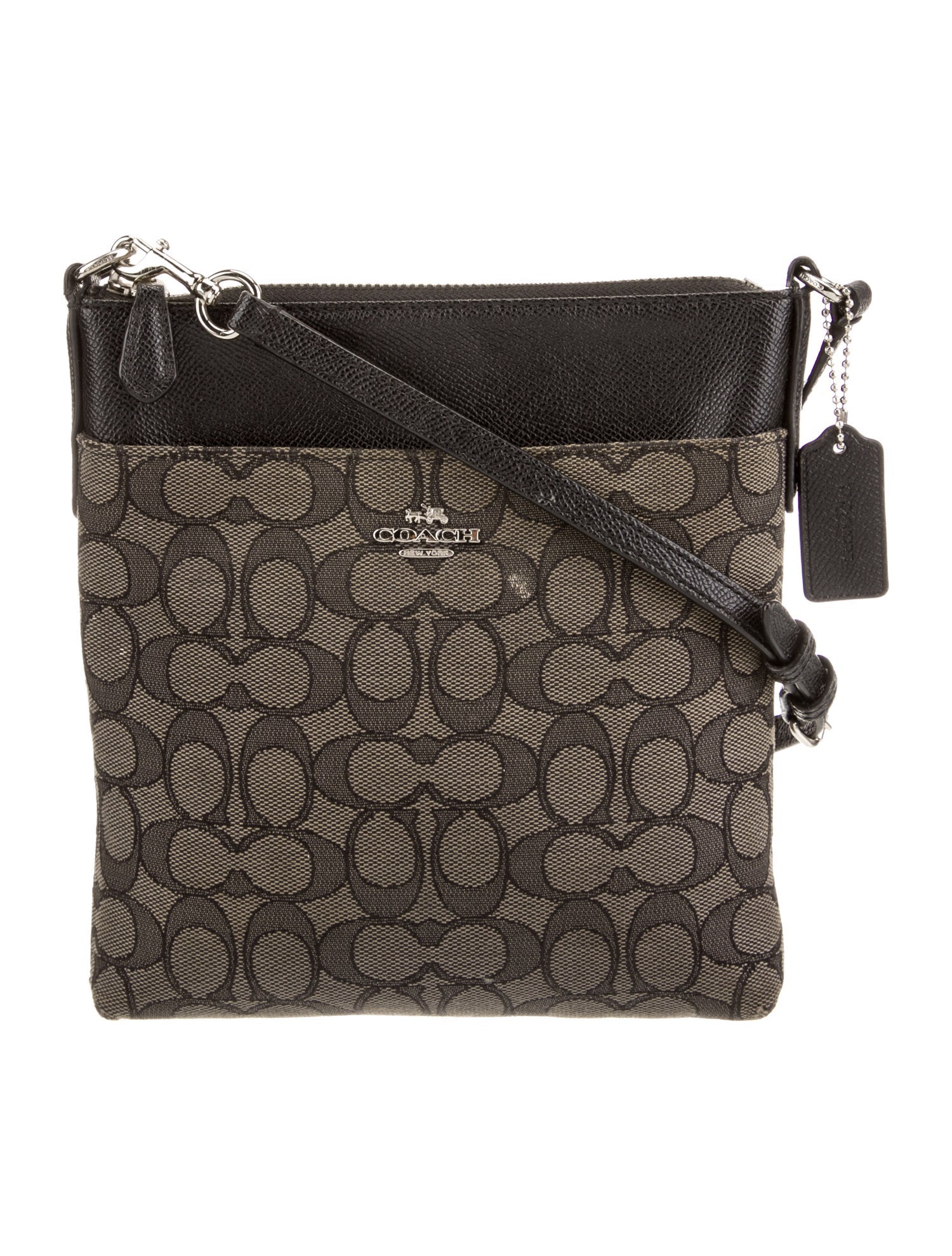 Coach Logo Monogram Canvas Crossbody Bag - Brown Crossbody Bags ...