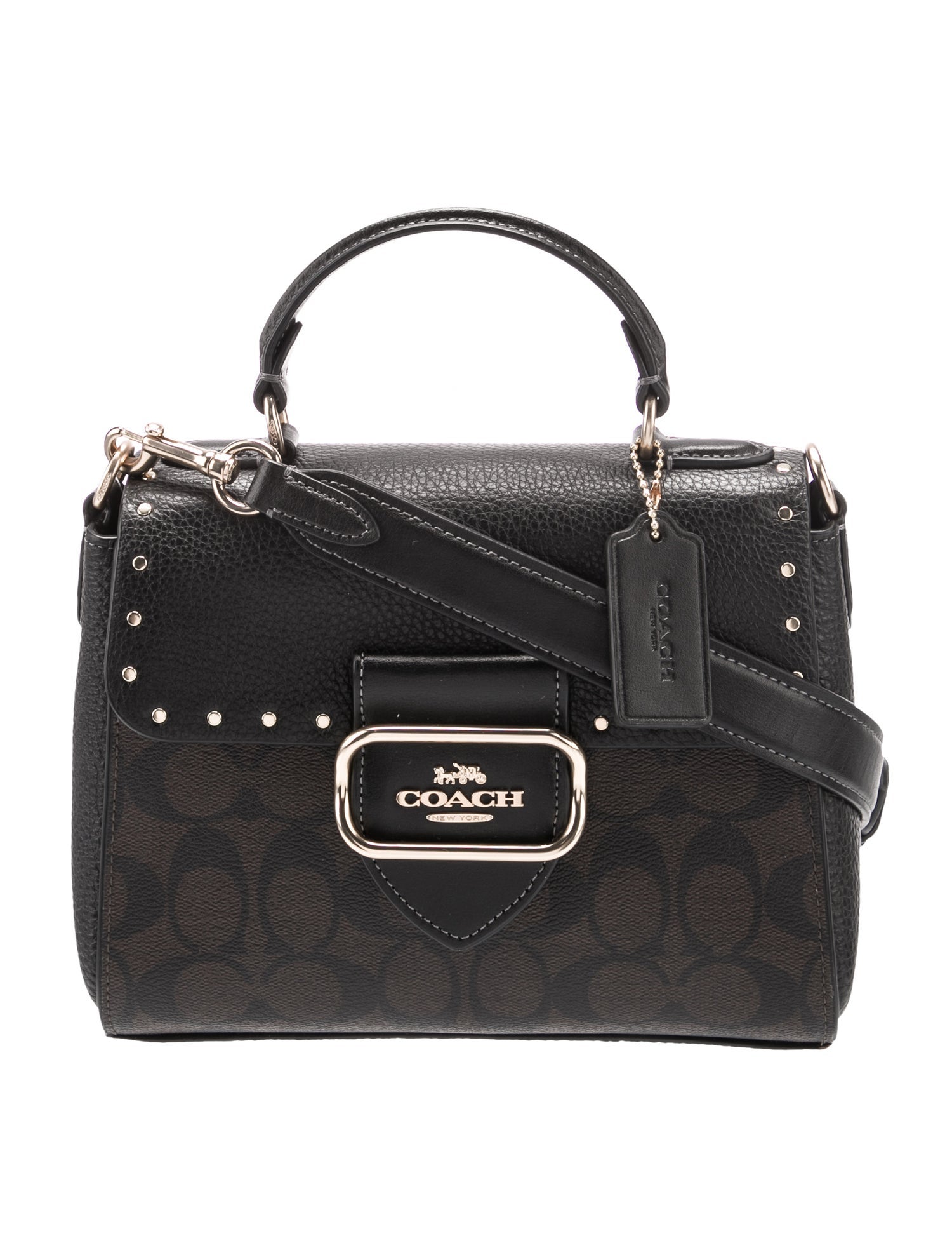 Coach Leather Top Handle Bag - Black Handle Bags, Handbags - CCH52002 ...