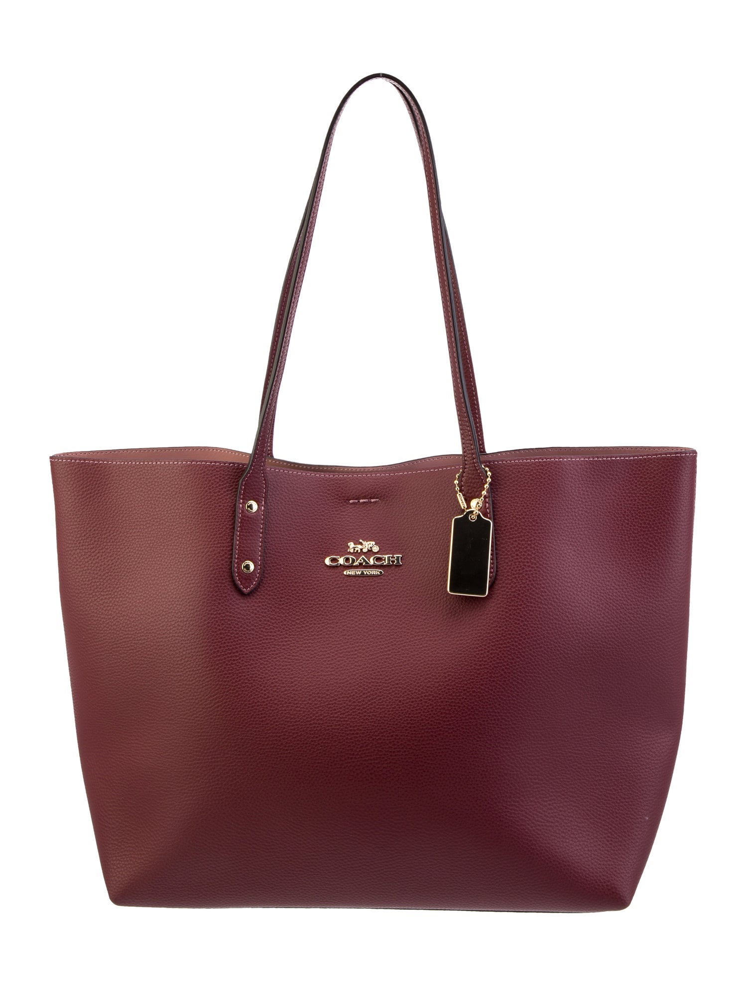 Coach Solid Leather Tote Bag - Red Totes, Handbags - CCH52250 | The ...