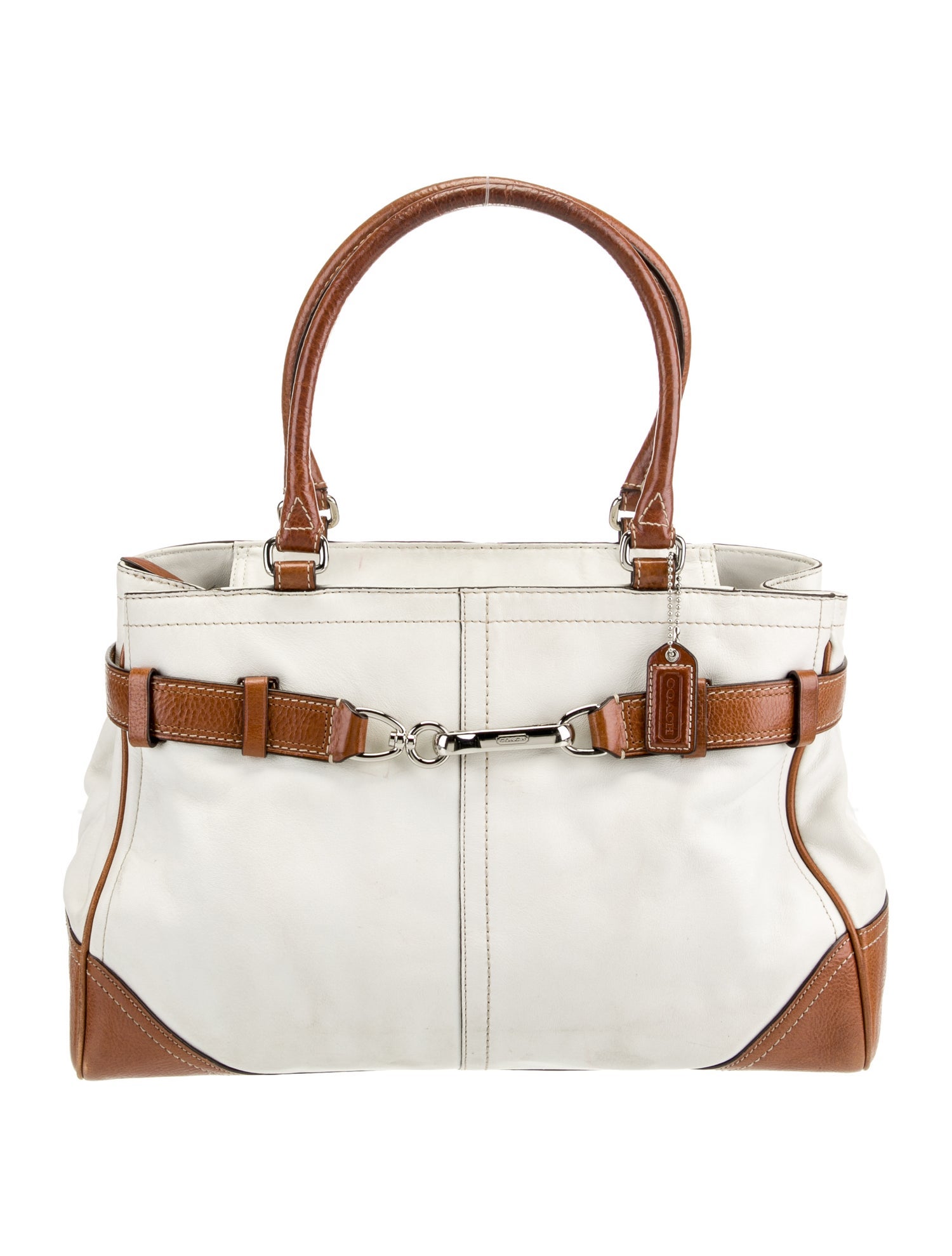 Coach Leather Top Handle Bag - White Handle Bags, Handbags - CCH52859 ...