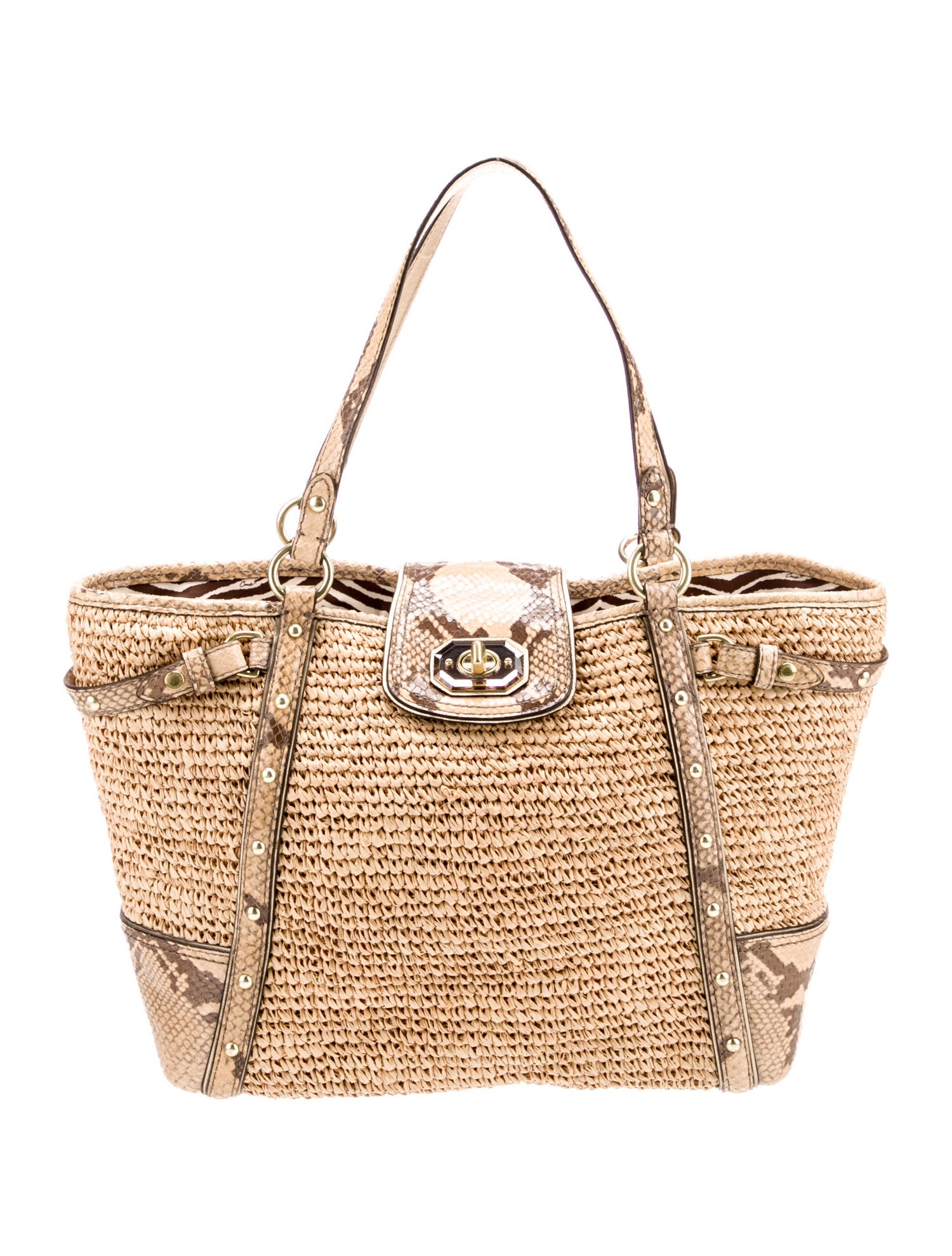 Coach Raffia Tote - Neutrals Totes, Handbags - CCH53083 | The RealReal