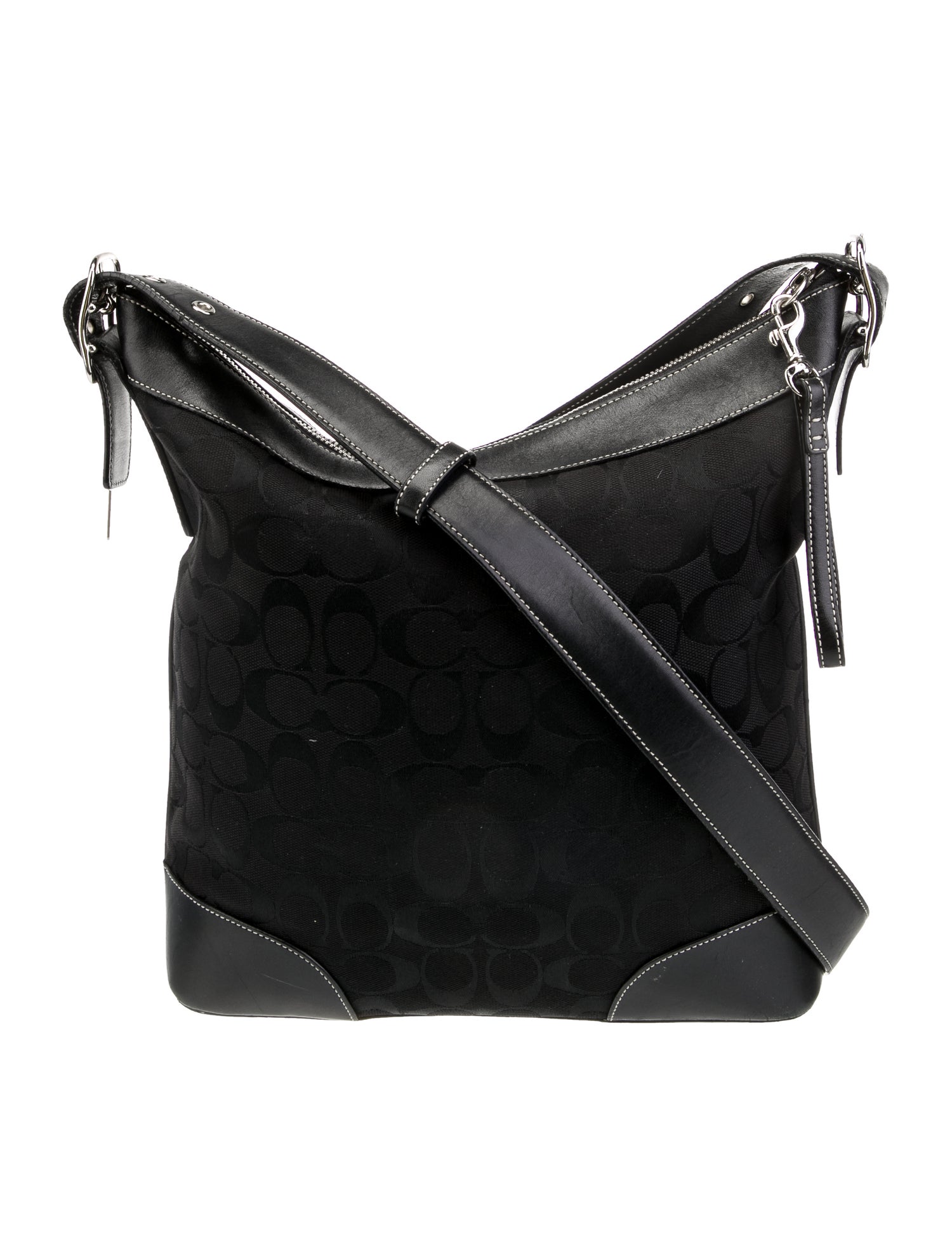 Coach Canvas Shoulder Bag - Black Shoulder Bags, Handbags - CCH55580 ...