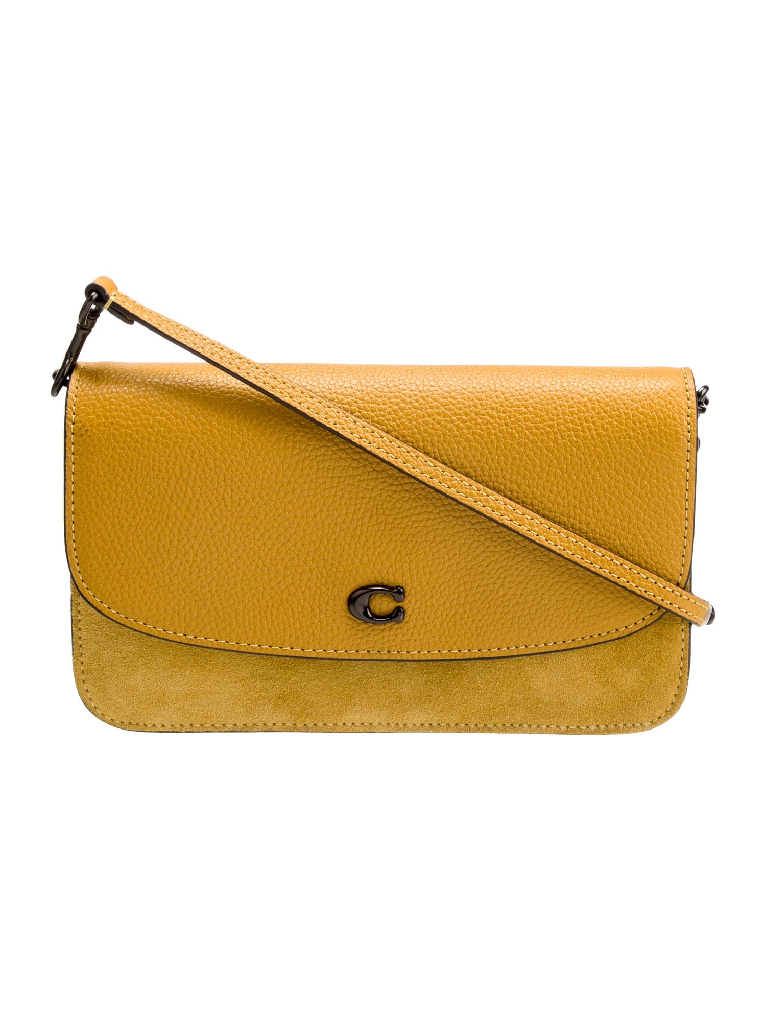 Coach Leather Crossbody Bag - Yellow Crossbody Bags, Handbags ...