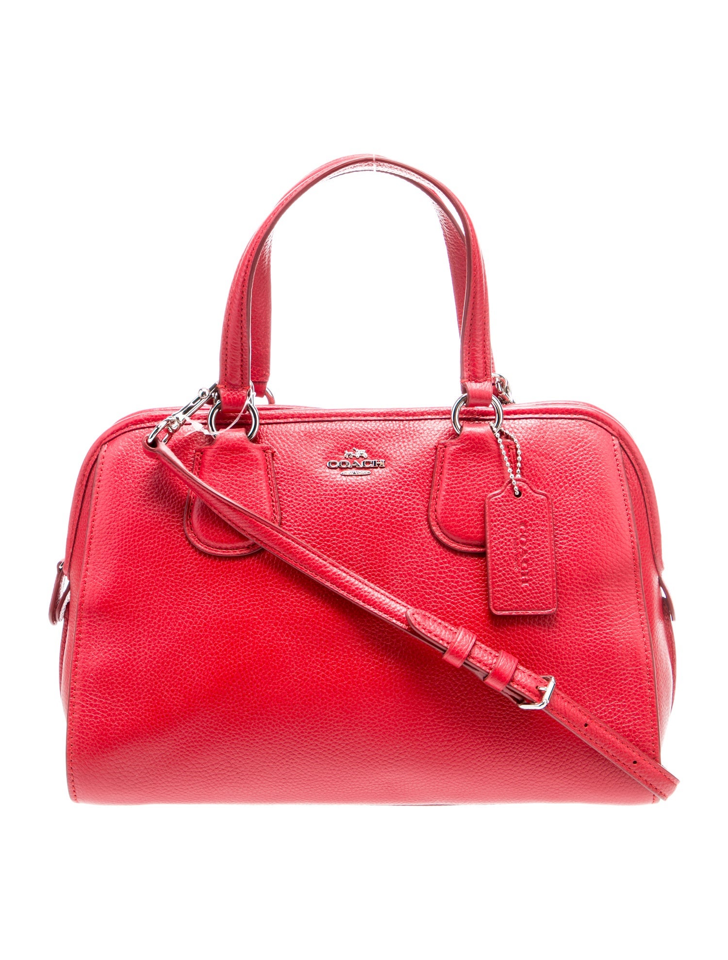 Coach Leather Top Handle Bag - Red Handle Bags, Handbags - CCH56705 ...