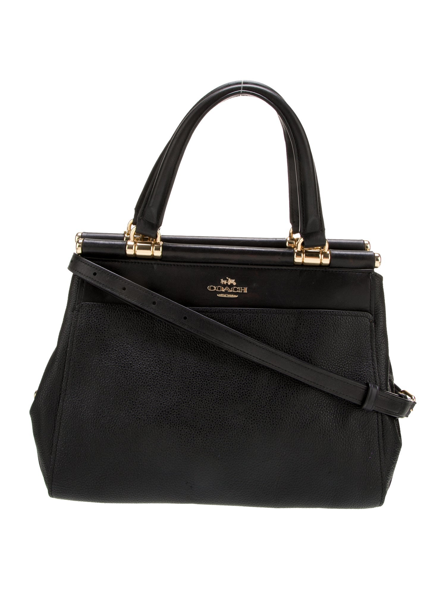 Coach Leather Top Handle Bag - Black Handle Bags, Handbags - CCH57775 ...