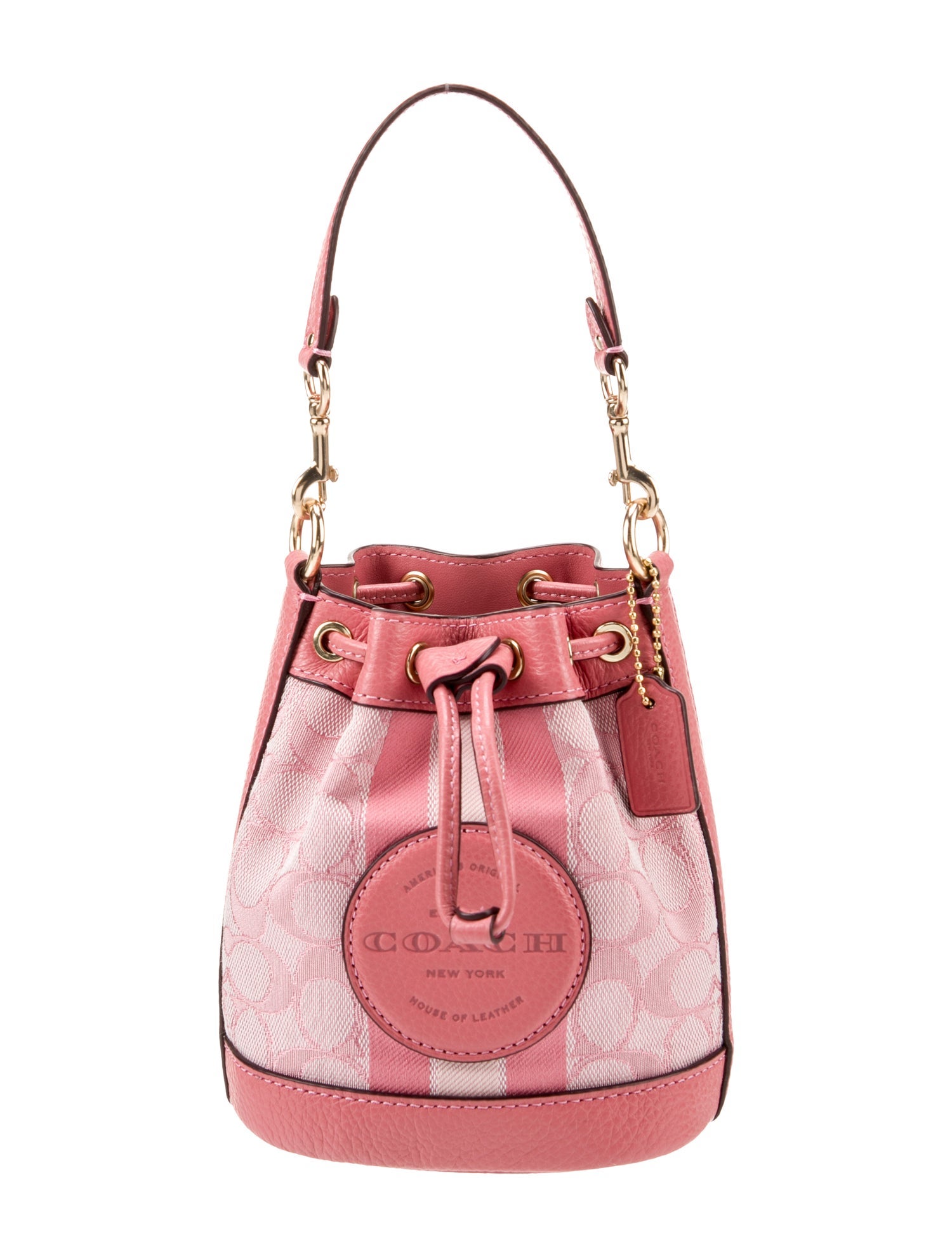 Burberry London Logo Jacquard Coated Canvas Bucket Bag w/Tags - Brown ...