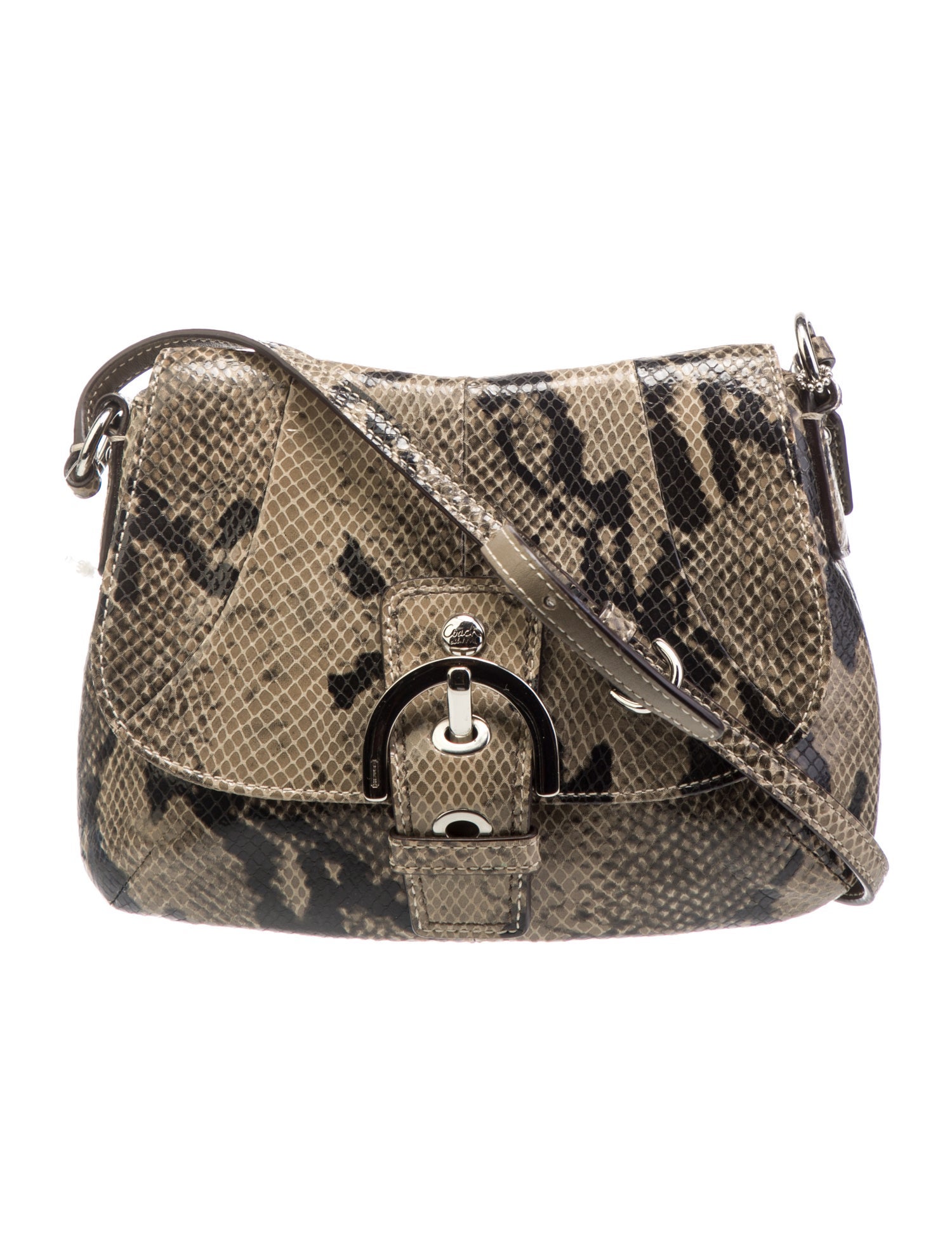 Coach Snakeskin Crossbody Bag - Black Crossbody Bags, Handbags ...