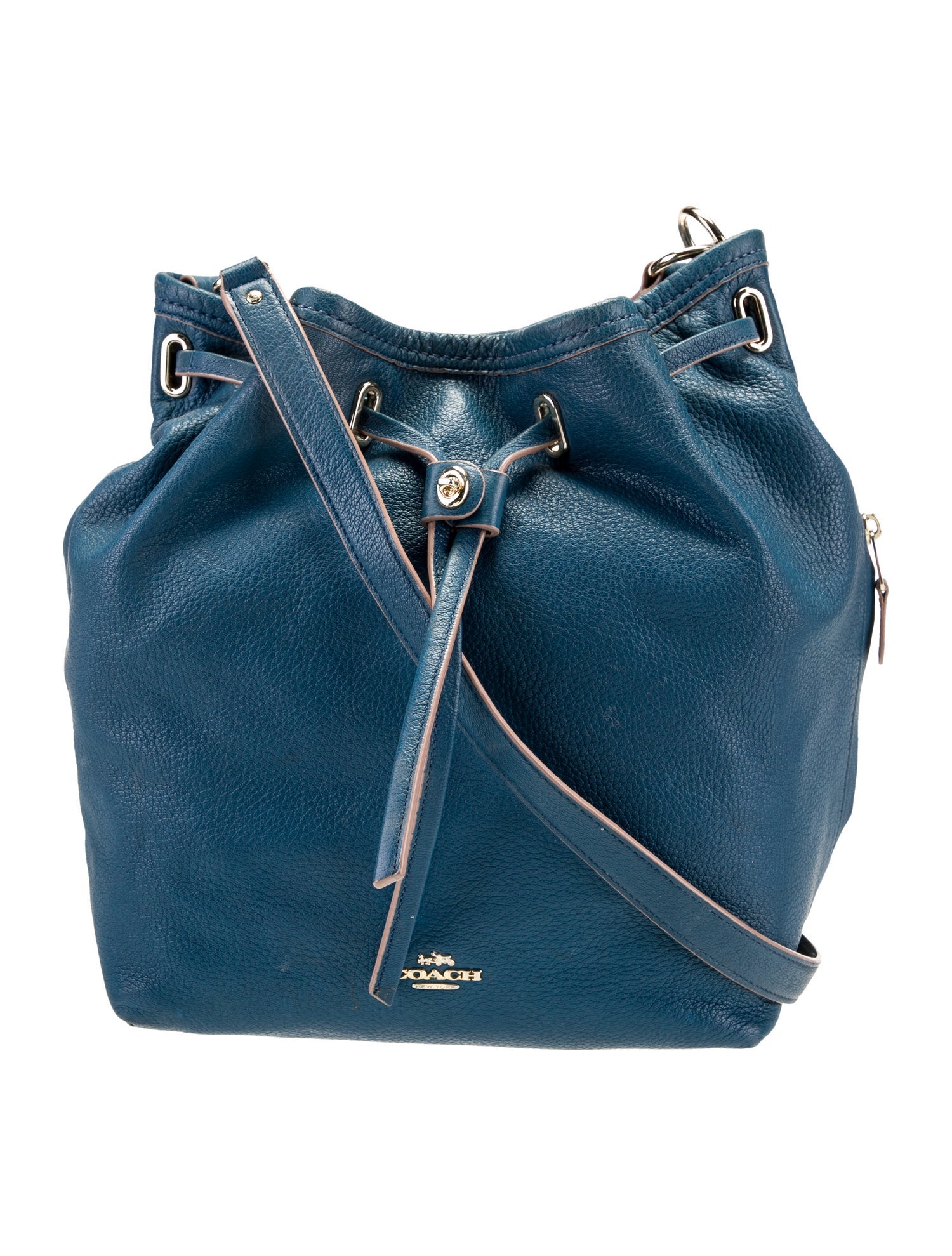 Coach Leather Bucket Bag - Blue Crossbody Bags, Handbags - CCH58682 ...