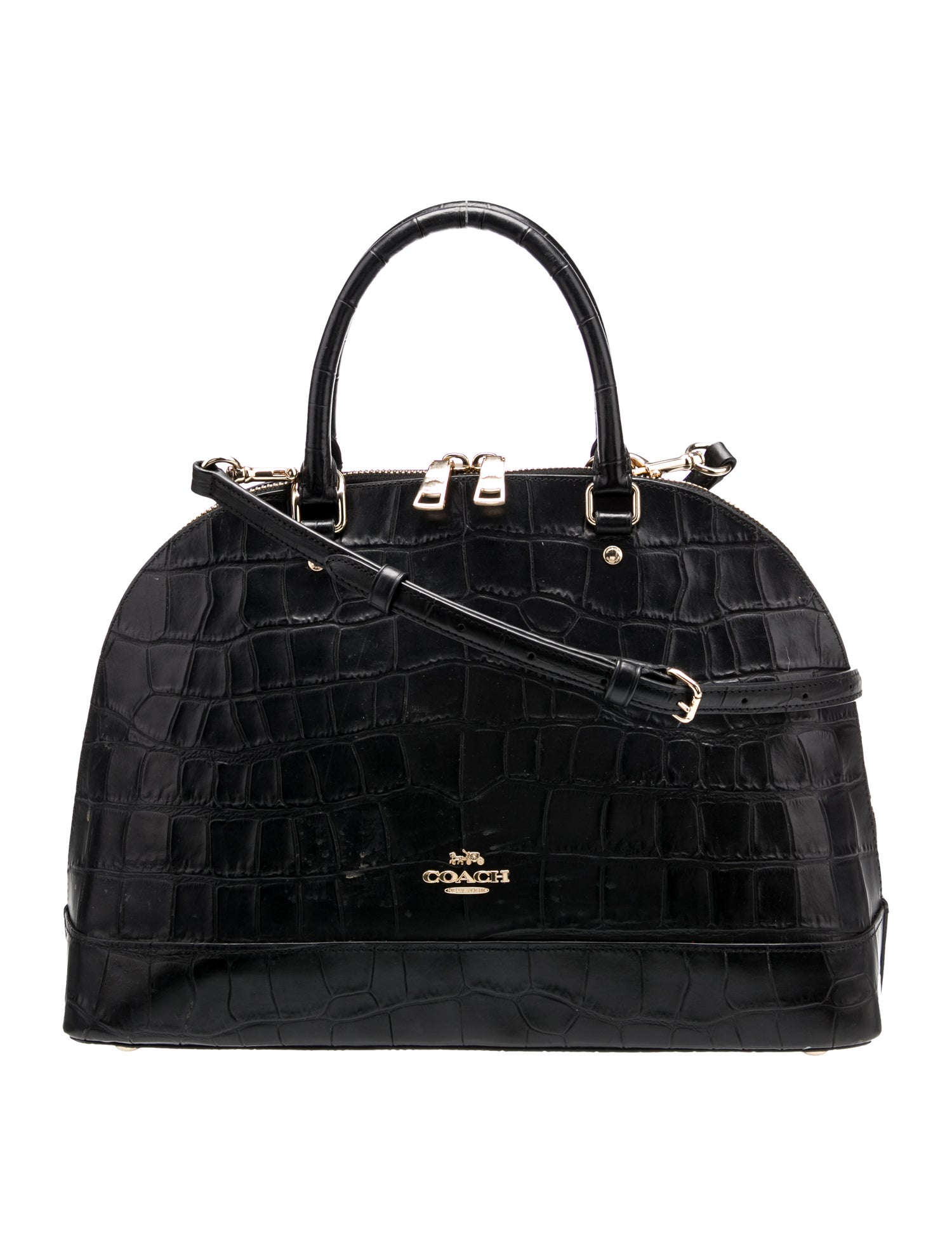 Coach Leather Top Handle Bag - Black Handle Bags, Handbags - CCH58851 ...