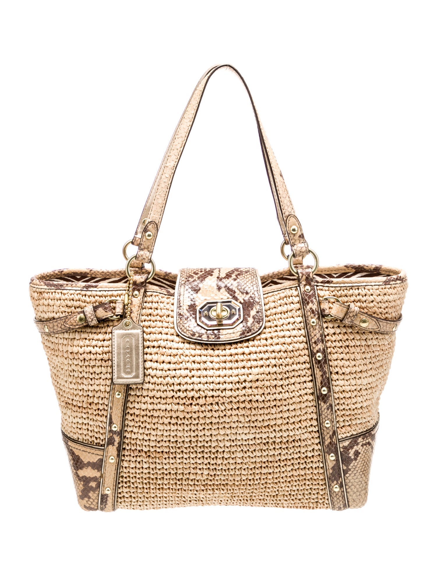 Coach Rattan Tote - Neutrals Totes, Handbags - CCH59502 | The RealReal