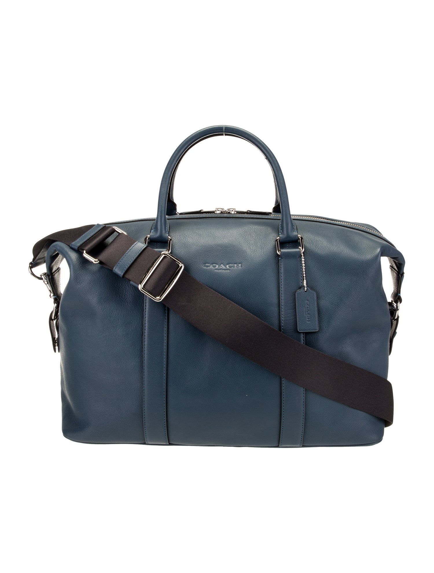 Coach Leather Briefcase - Blue Weekenders, Bags - CCH60981 | The RealReal