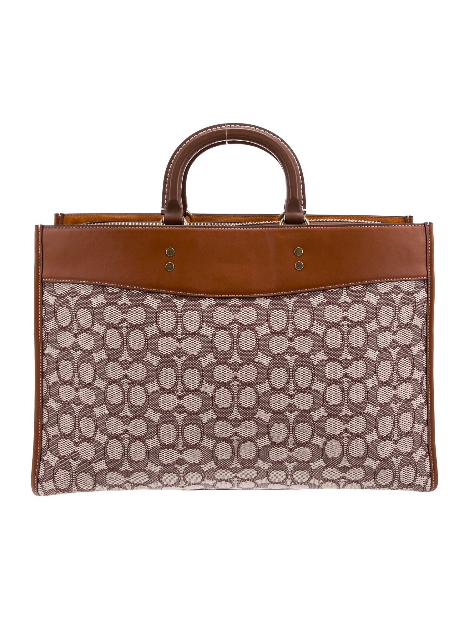 Coach Canvas Top Handle Bag - Brown Handle Bags, Handbags - CCH63638 ...