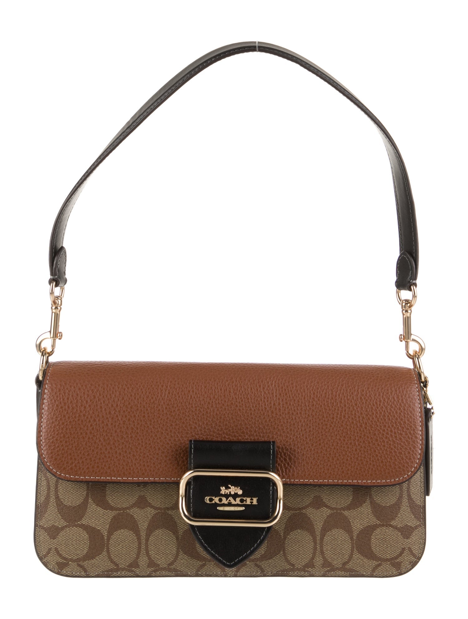 Coach Signature Shoulder Bag w/ Tags - Brown Shoulder Bags, Handbags ...