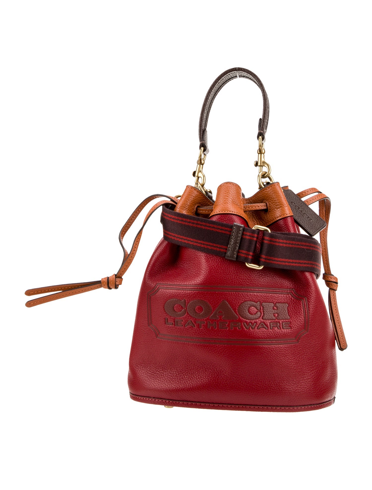 Coach Leather Bucket Bag - Red Bucket Bags, Handbags - CCH64647 | The ...