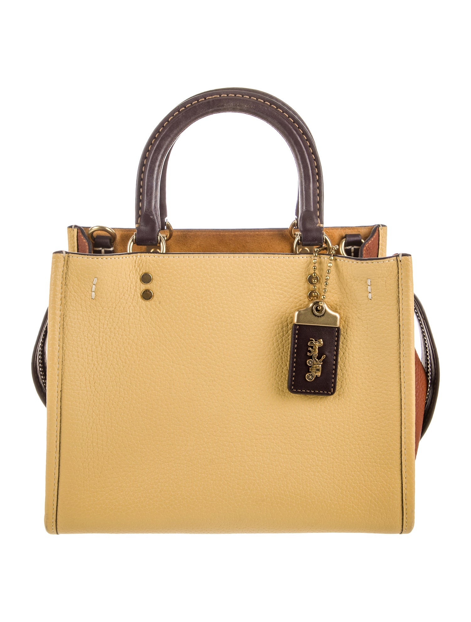 Coach Leather Top Handle Bag - Yellow Handle Bags, Handbags - CCH65396 ...