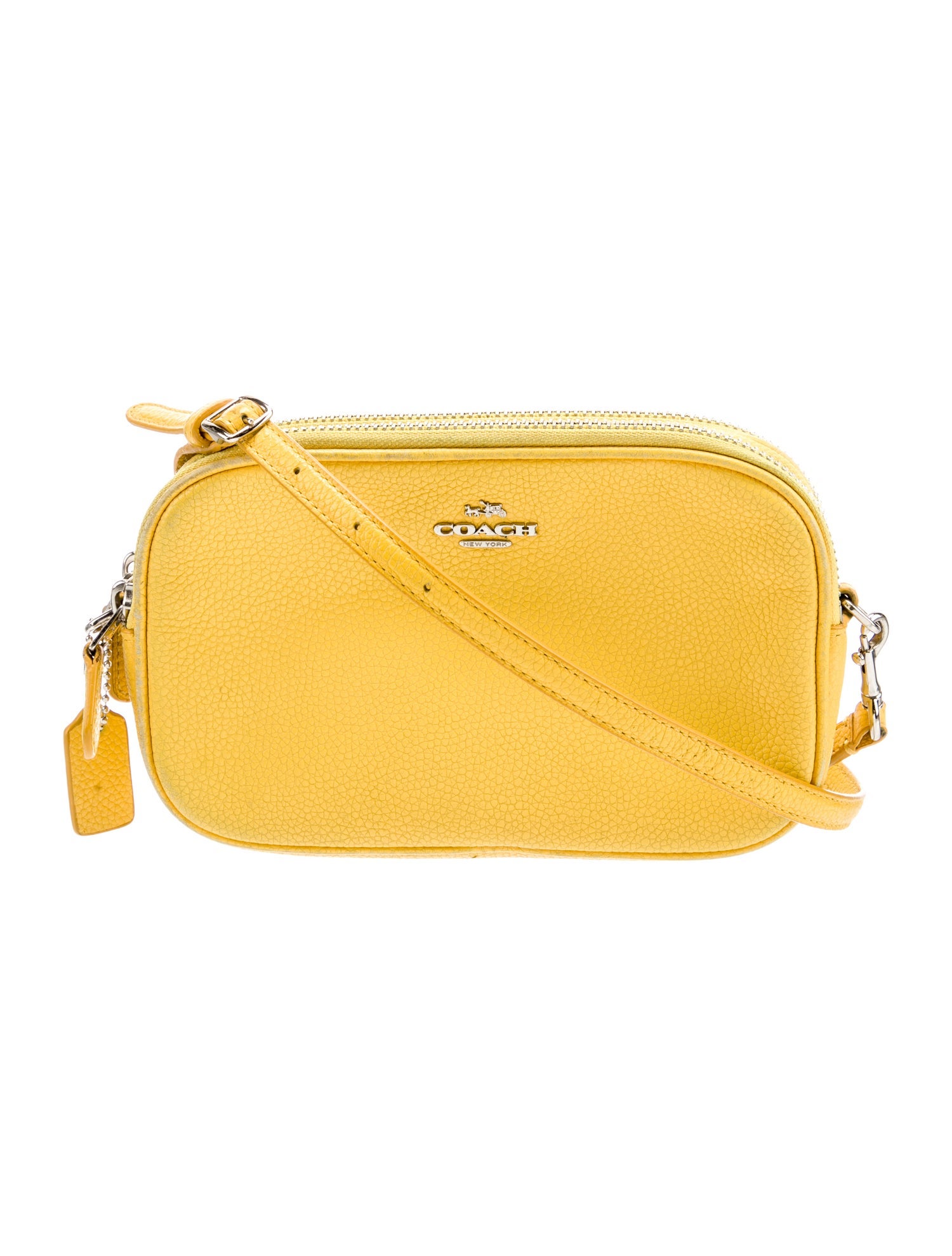 Coach Leather Crossbody Bag - Yellow Crossbody Bags, Handbags ...