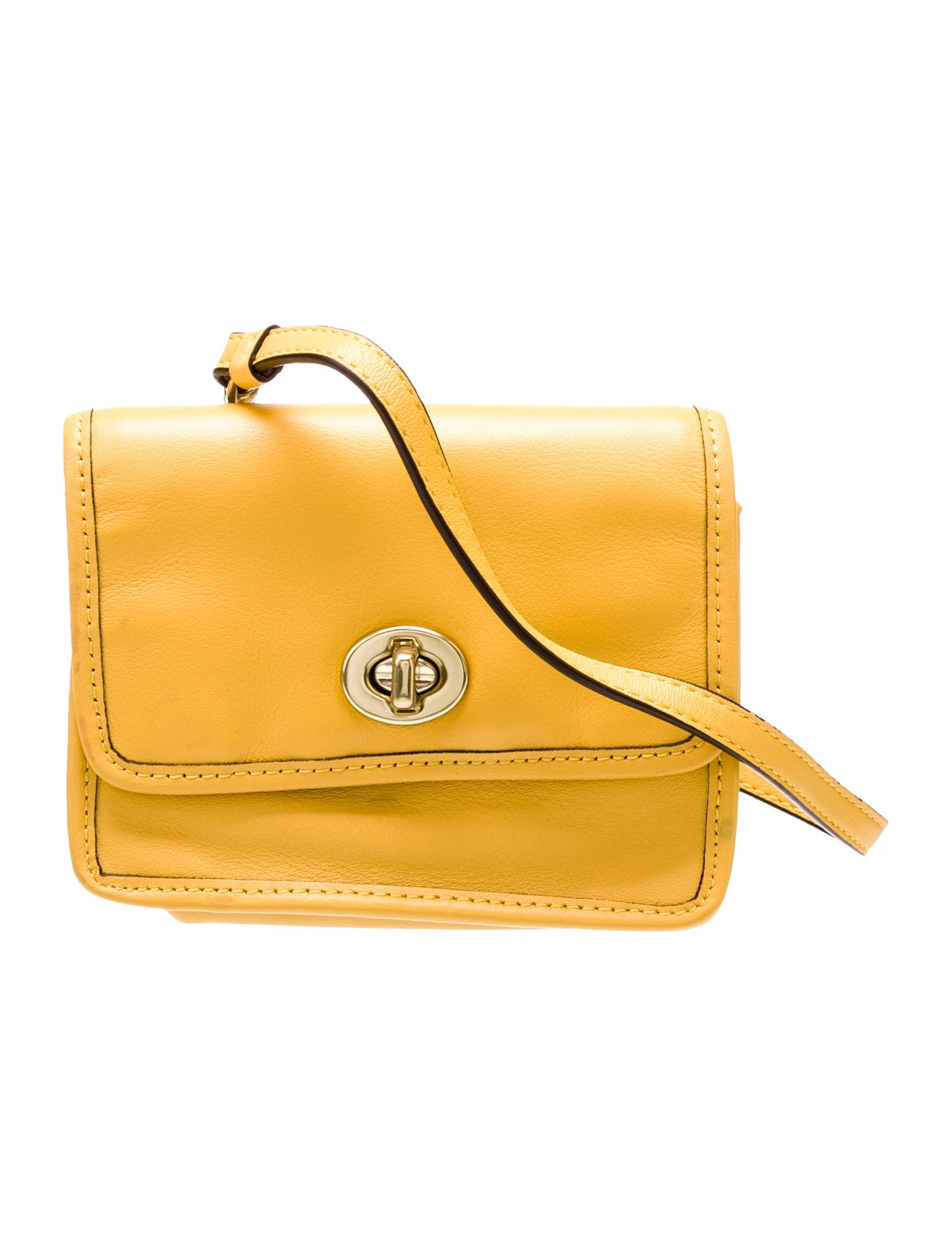 Coach Leather Crossbody Bag w/ Tags - Yellow Crossbody Bags, Handbags ...