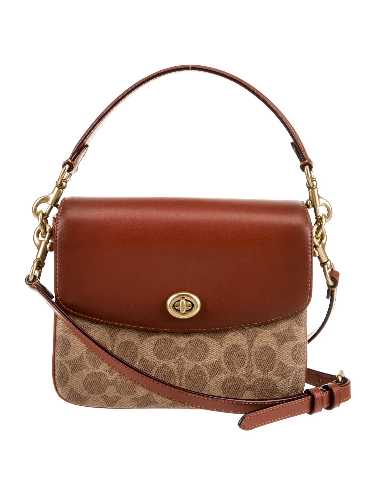 Coach Signature Top Handle Bag - Brown Handle Bags, Handbags - CCH68586 ...