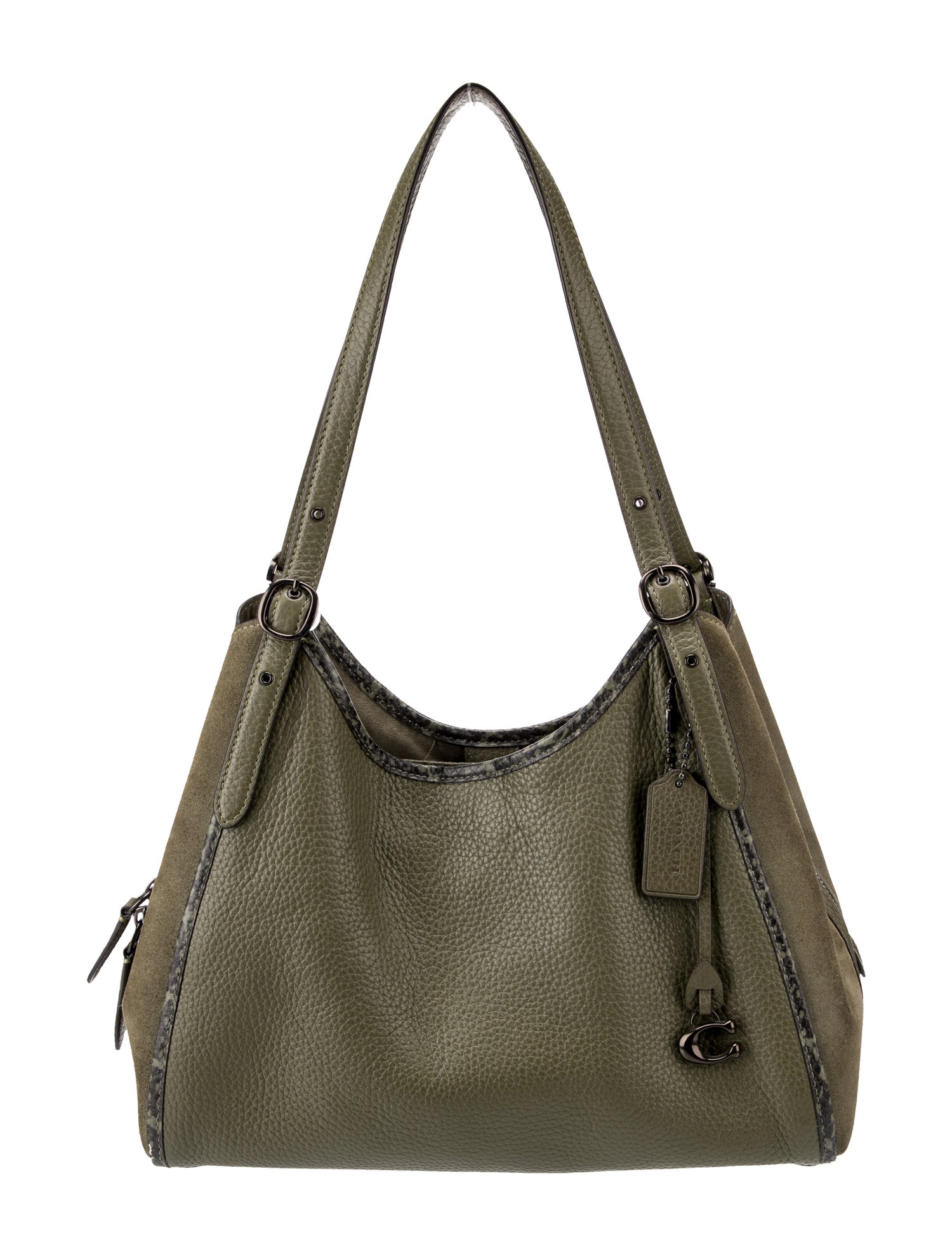 Coach House Check Shoulder Bag - Green Shoulder Bags, Handbags ...